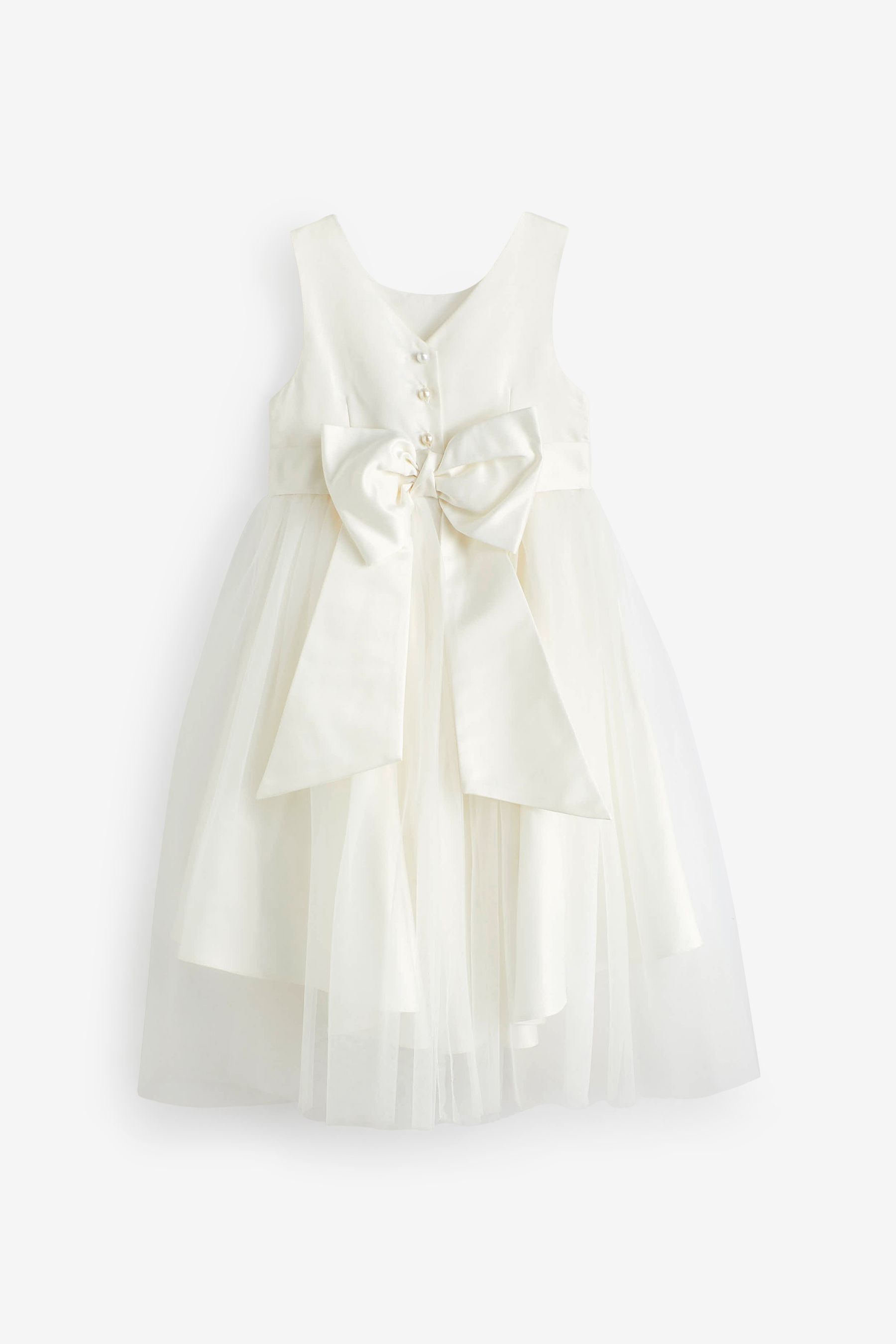 Buy Ivory Cream Flower Girl Bow Dress (3mths-16yrs) from the Next UK ...