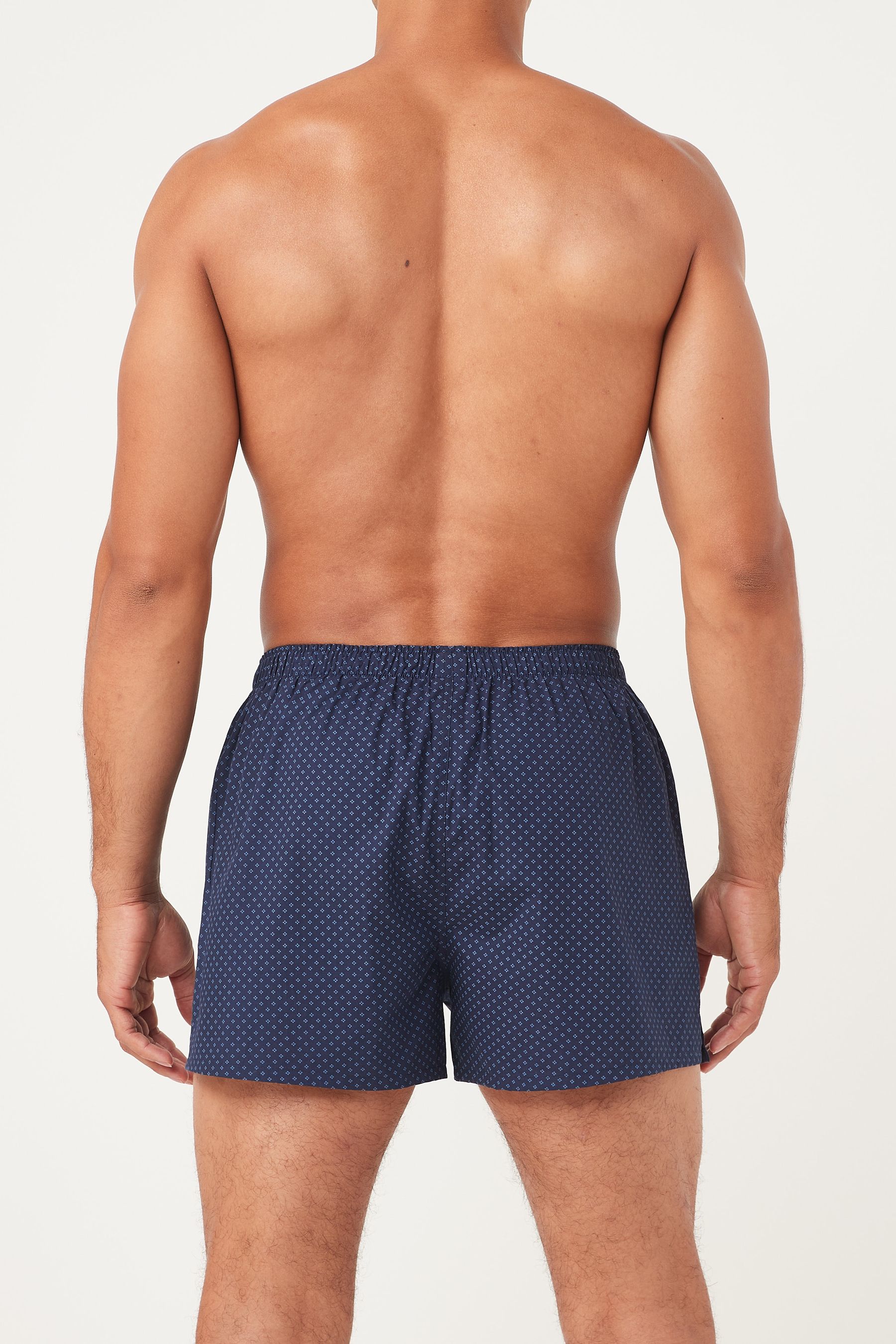 Buy NavyBlue 4 pack Woven Pure 100% Cotton Boxers from the Next UK ...