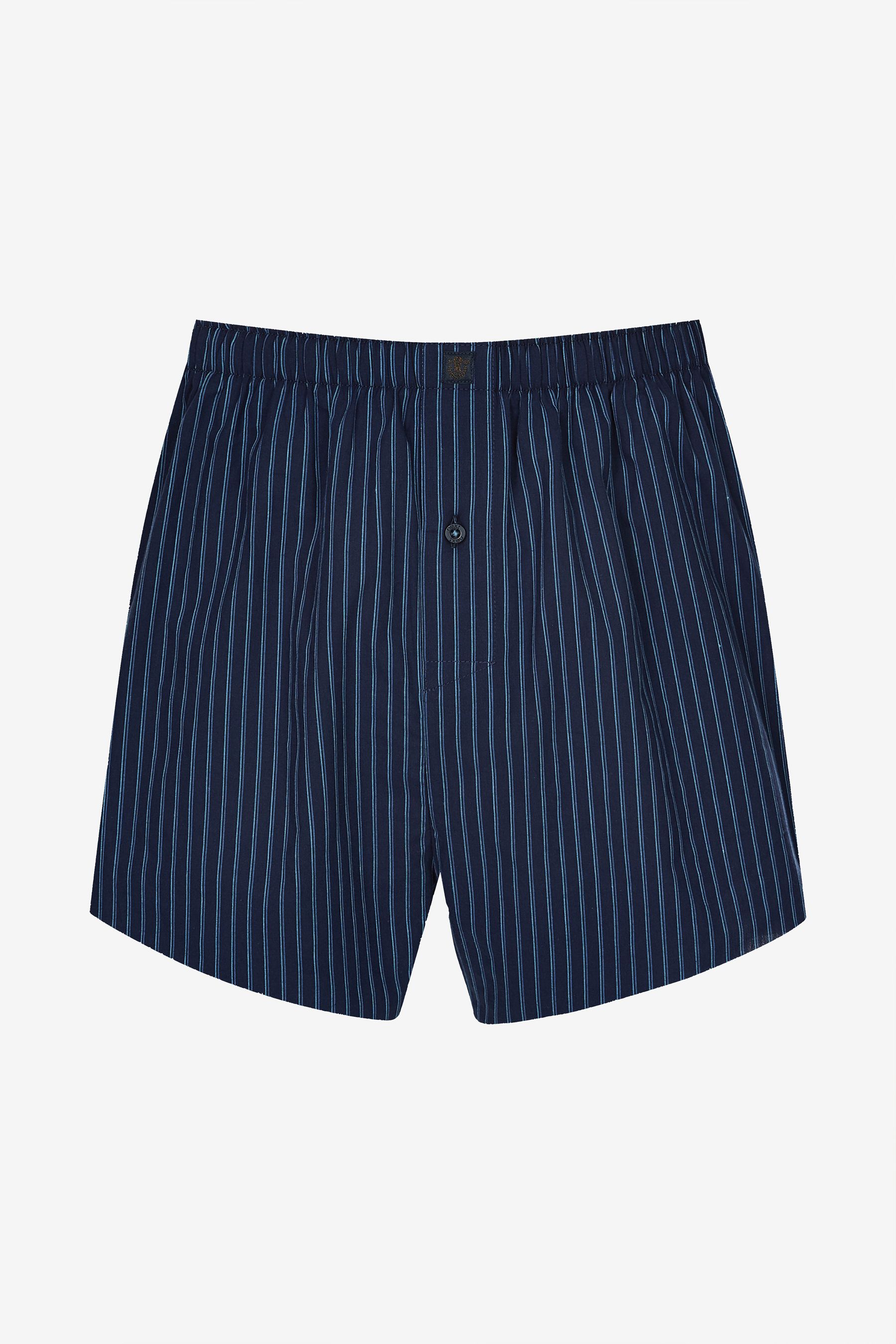 Buy NavyBlue 4 pack Woven Pure 100% Cotton Boxers from the Next UK ...