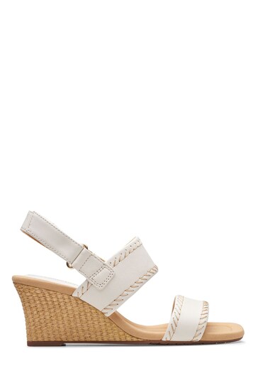 Buy Clarks White Leather Kyarra Rose Sandals from the Next UK online shop