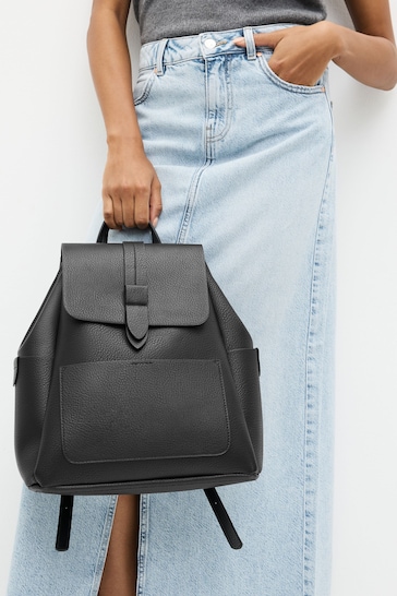 Buy Black Minimalist Backpack from the Next UK online shop