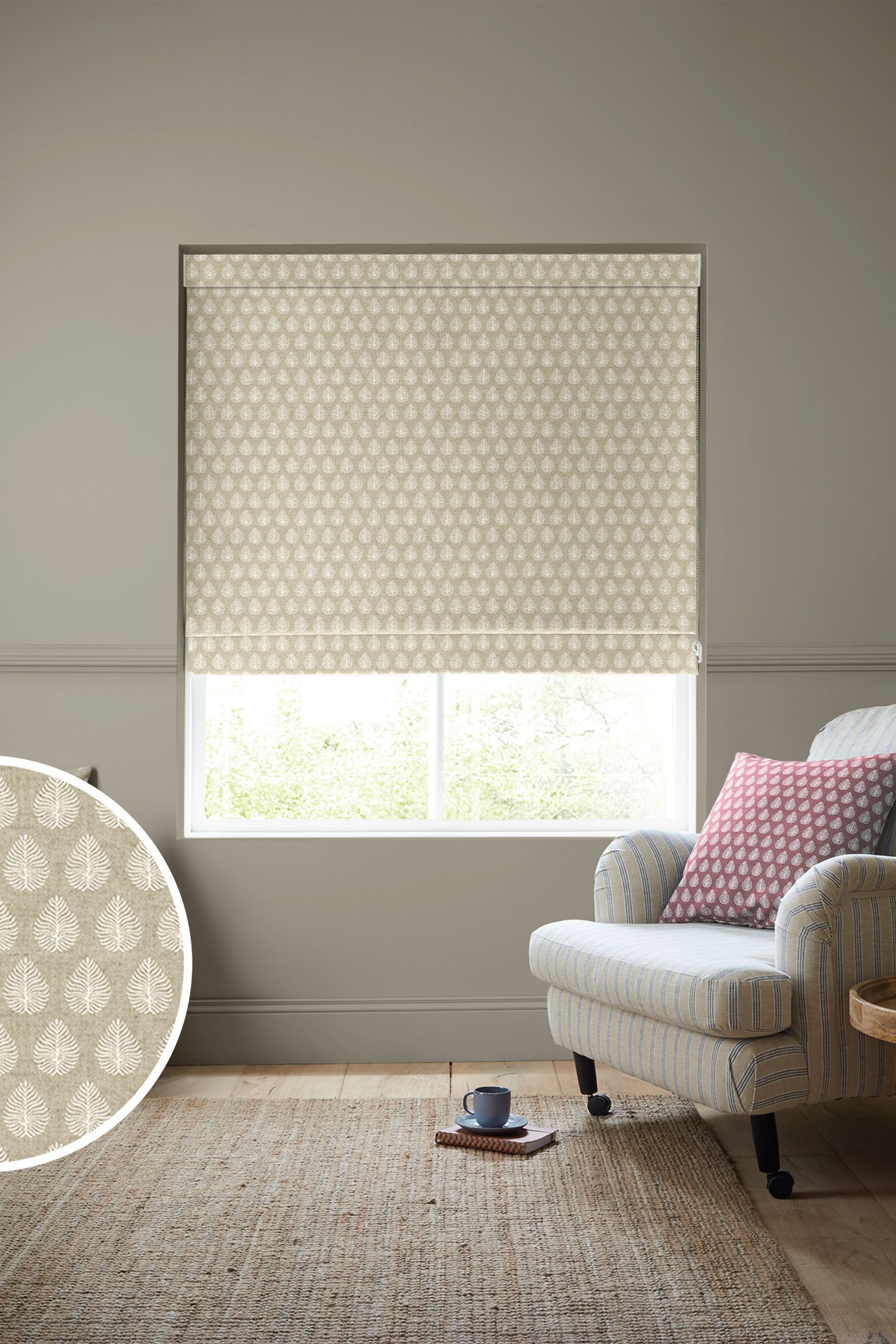 Buy Emily Bond Natural 100% Cotton Jaipur Made to Measure Roman Blinds ...
