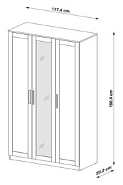 Buy White Flynn Triple Wardrobe from Next Ireland