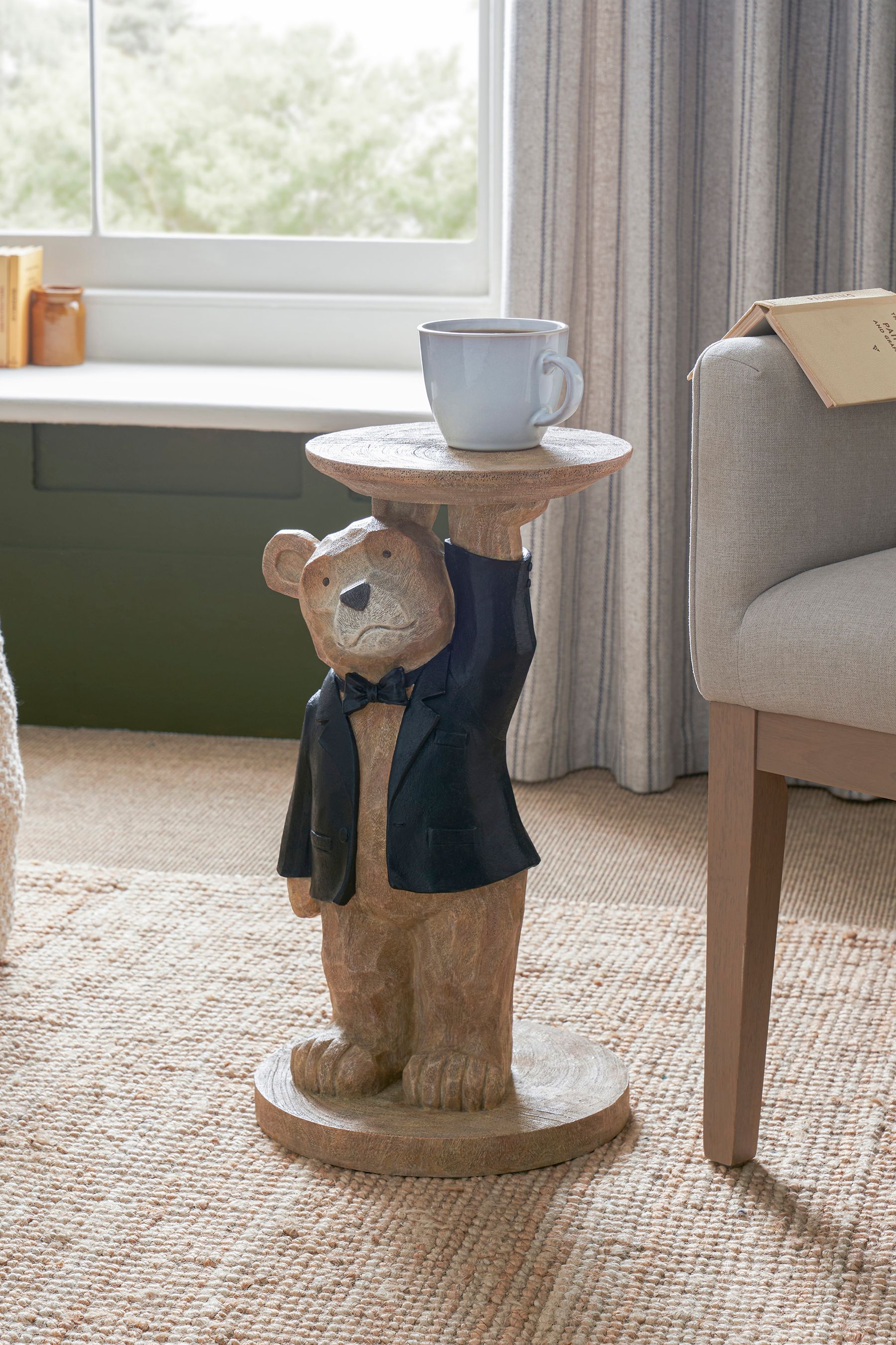 Buy Black Butler Bear Resin Side Table from the Next UK online shop
