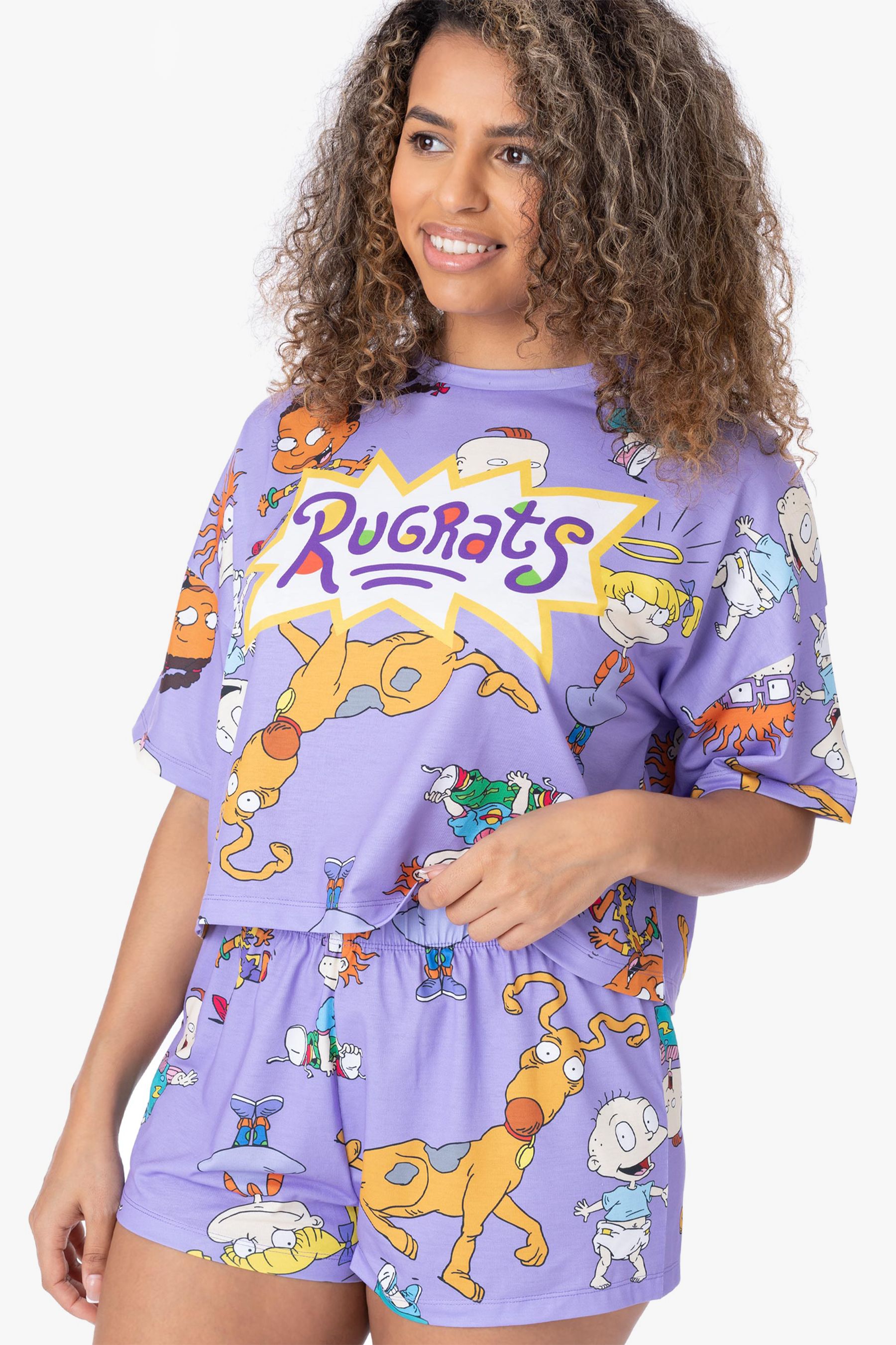 Buy Vanilla Underground Purple Rugrats Ladies Licensing Short Pyjamas ...