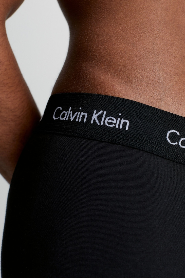 Buy Calvin Klein Black/Coral Low Rise Trunks 3 Pack Boxers from the ...