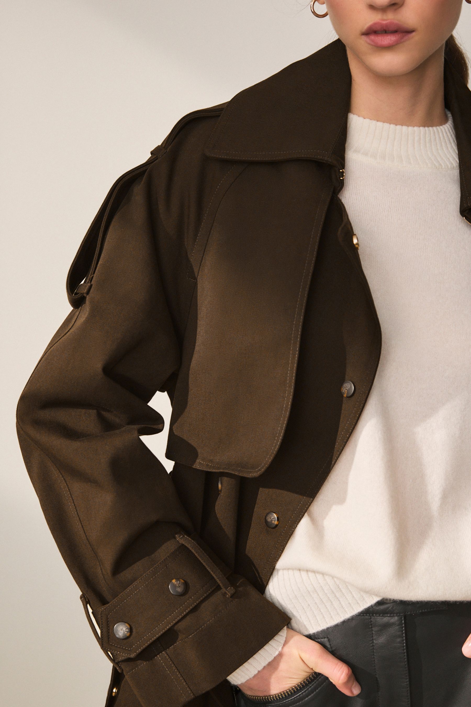 Buy Chocolate Brown Premium Trench Coat from the Next UK online shop