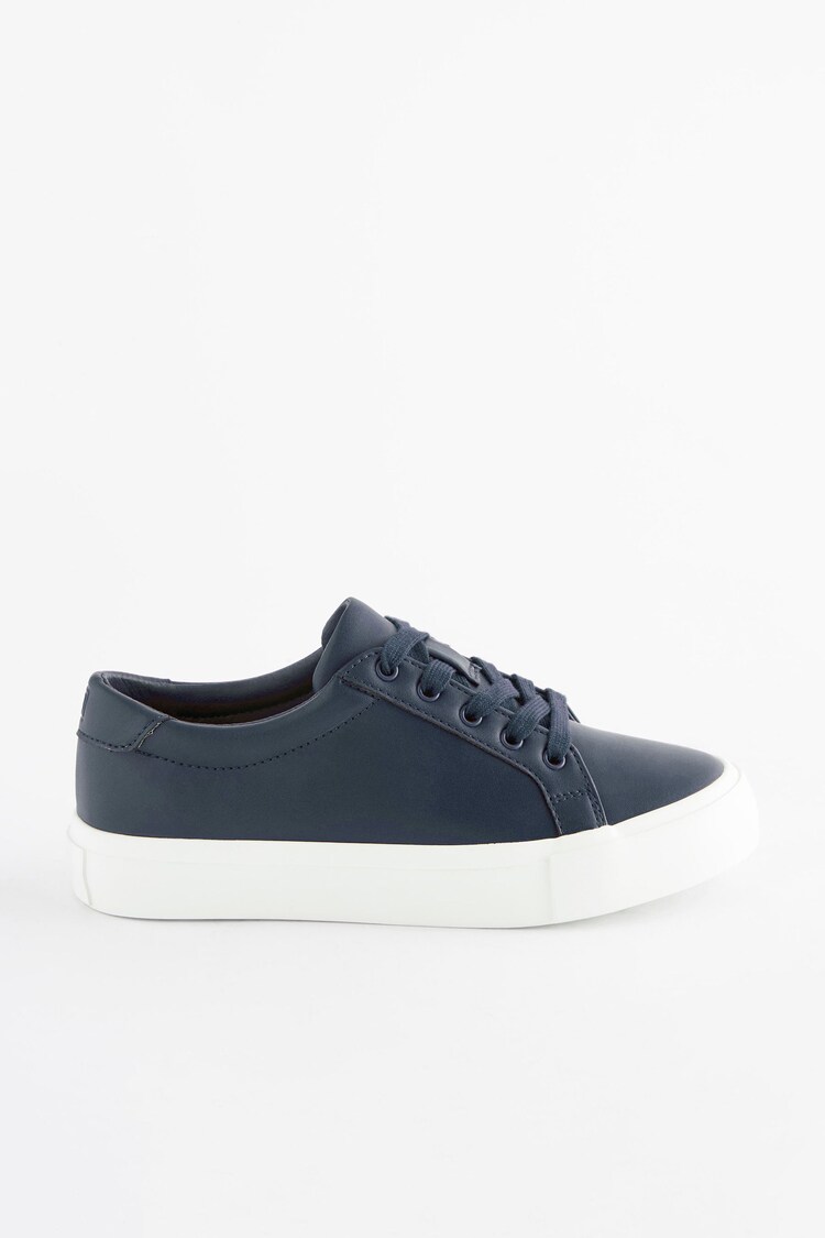 Buy Navy Blue Lace Up Smart Trainers from Next Australia