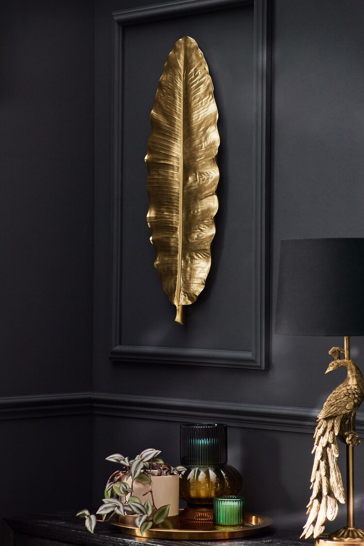 Buy Gold Leaf Wall Plaque from the Next UK online shop
