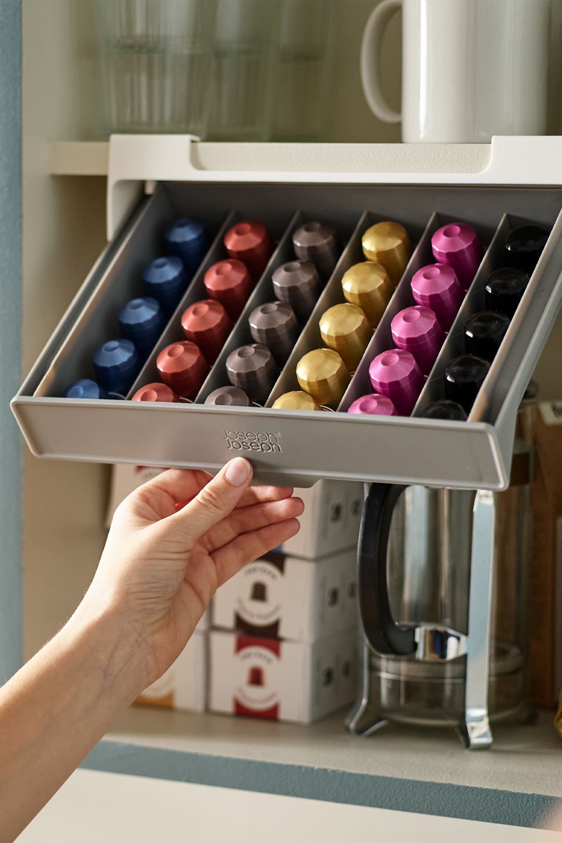 Buy Joseph® Joseph Grey Cupboard Store Coffee Capsule Storage Drawer ...