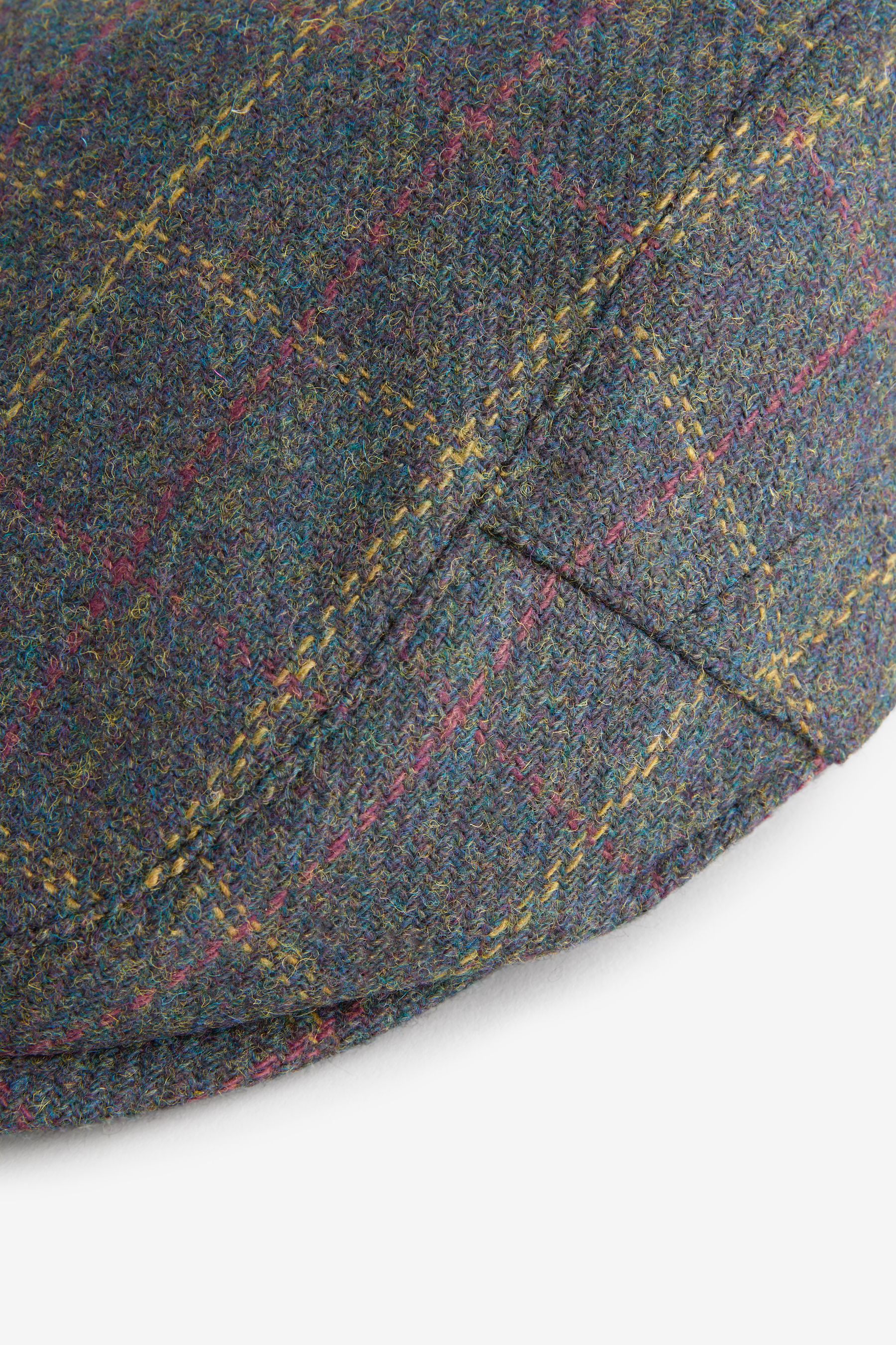 Buy Green Check Wool Blend Flat Cap from the Next UK online shop