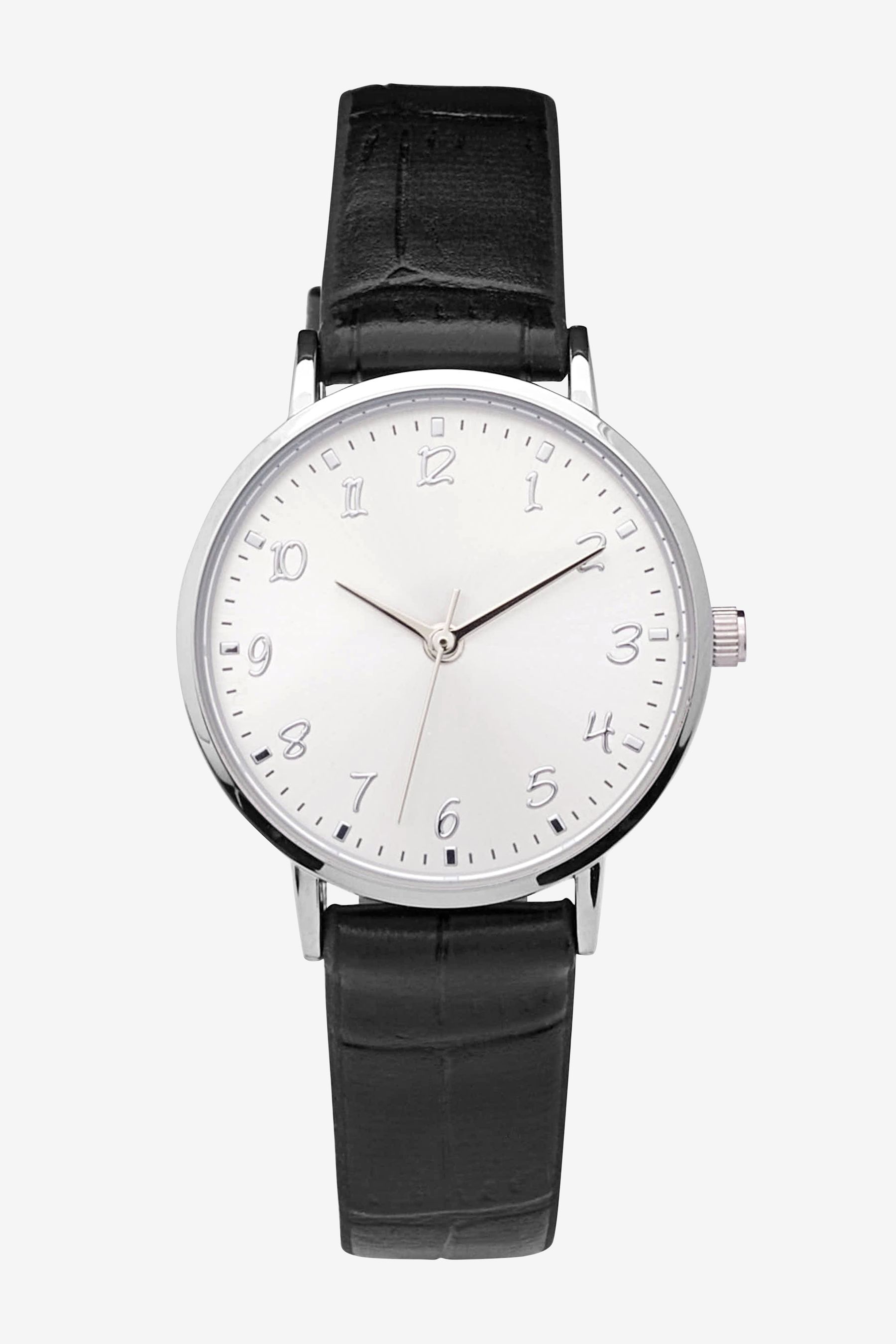 Buy Black Croc Effect Simple Strap Watch from the Next UK online shop