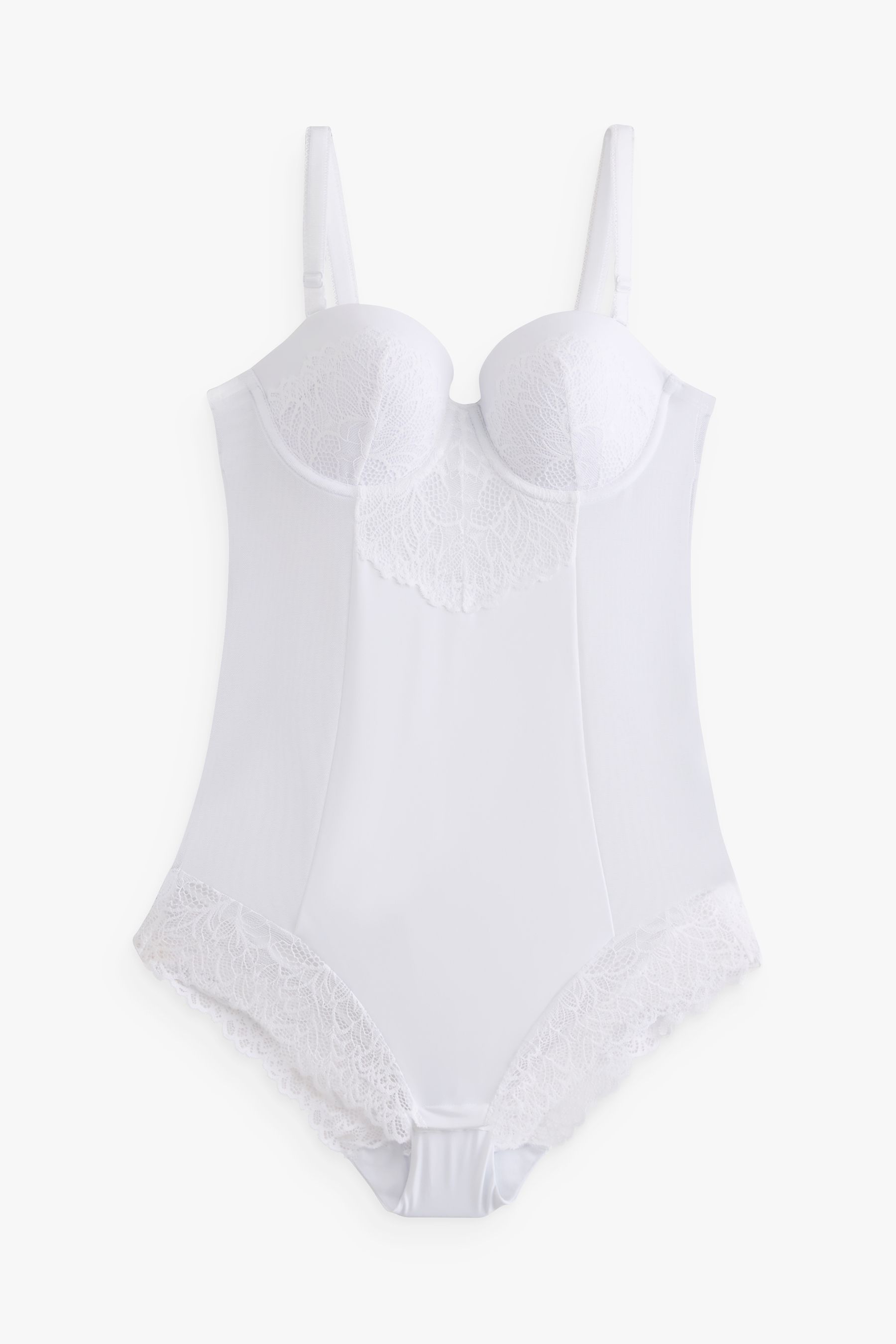 Buy White Firm Tummy Control Cupped Lace Body from the Next UK online shop