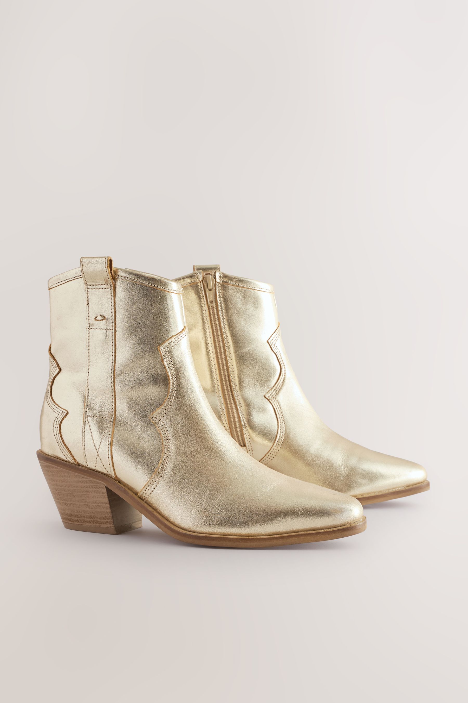 Buy Champagne Gold Standard/Wide Fit Forever Comfort® Leather Ankle ...