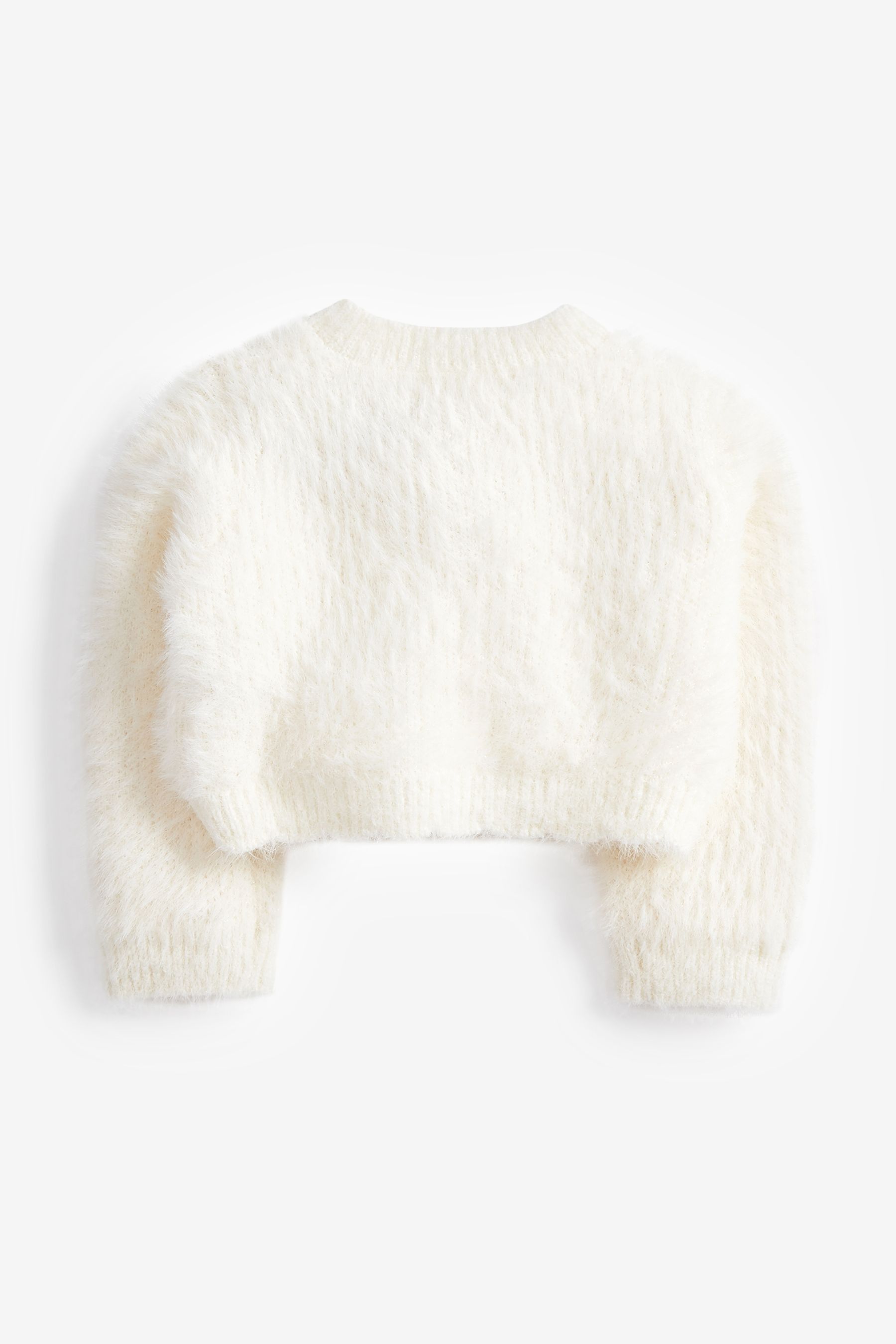 Buy Ecru White Fluffy Shrug Cardigan (12mths-16yrs) from Next Ireland