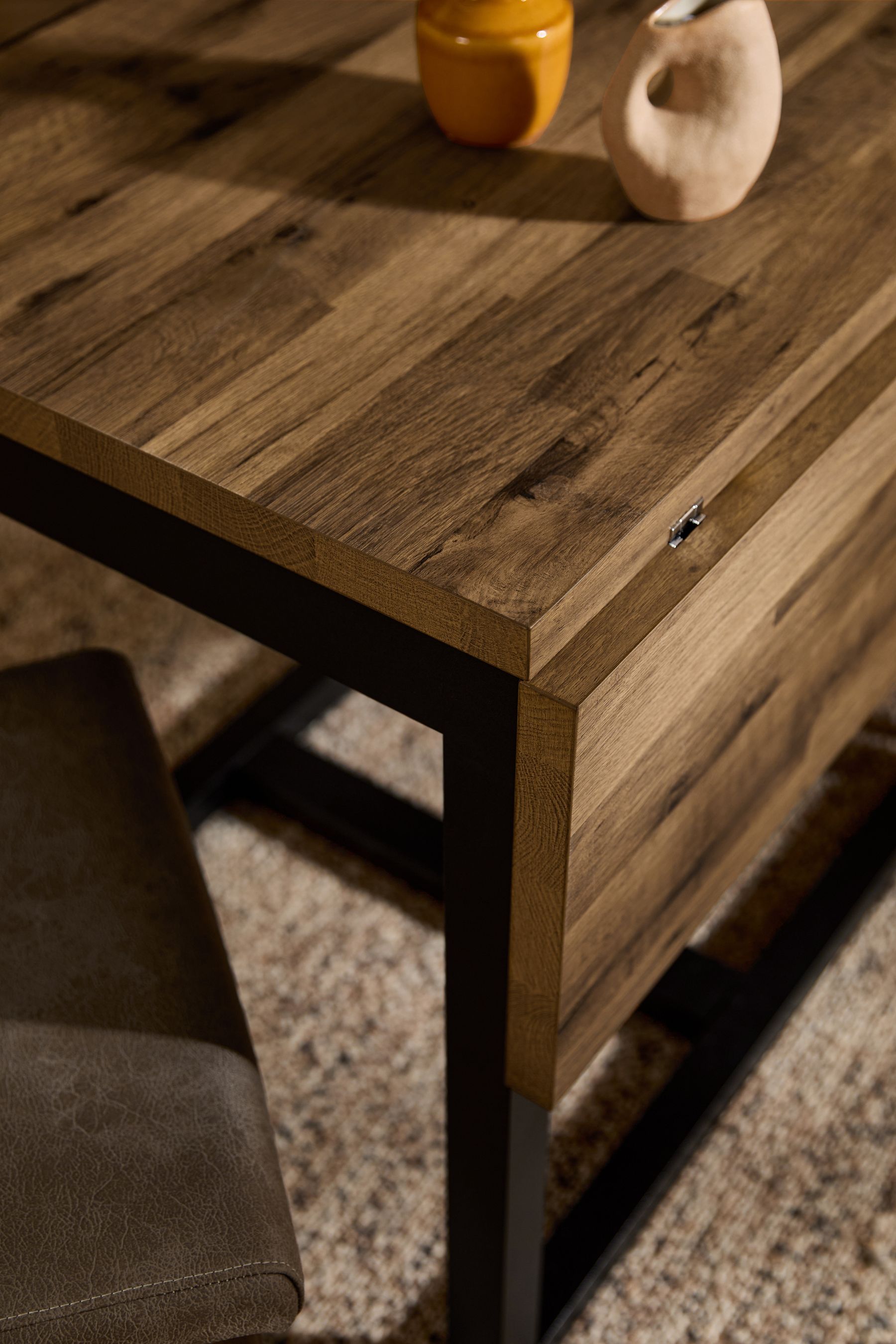 Buy Dark Bronx Oak Effect 2 to 4 Seater Extending Dining Table from the ...