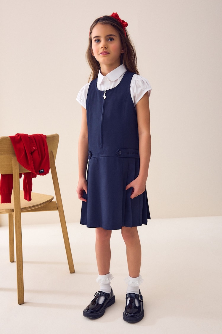 Buy Navy Embroidered Pinafore School Dress (3-14yrs) from the Next UK ...