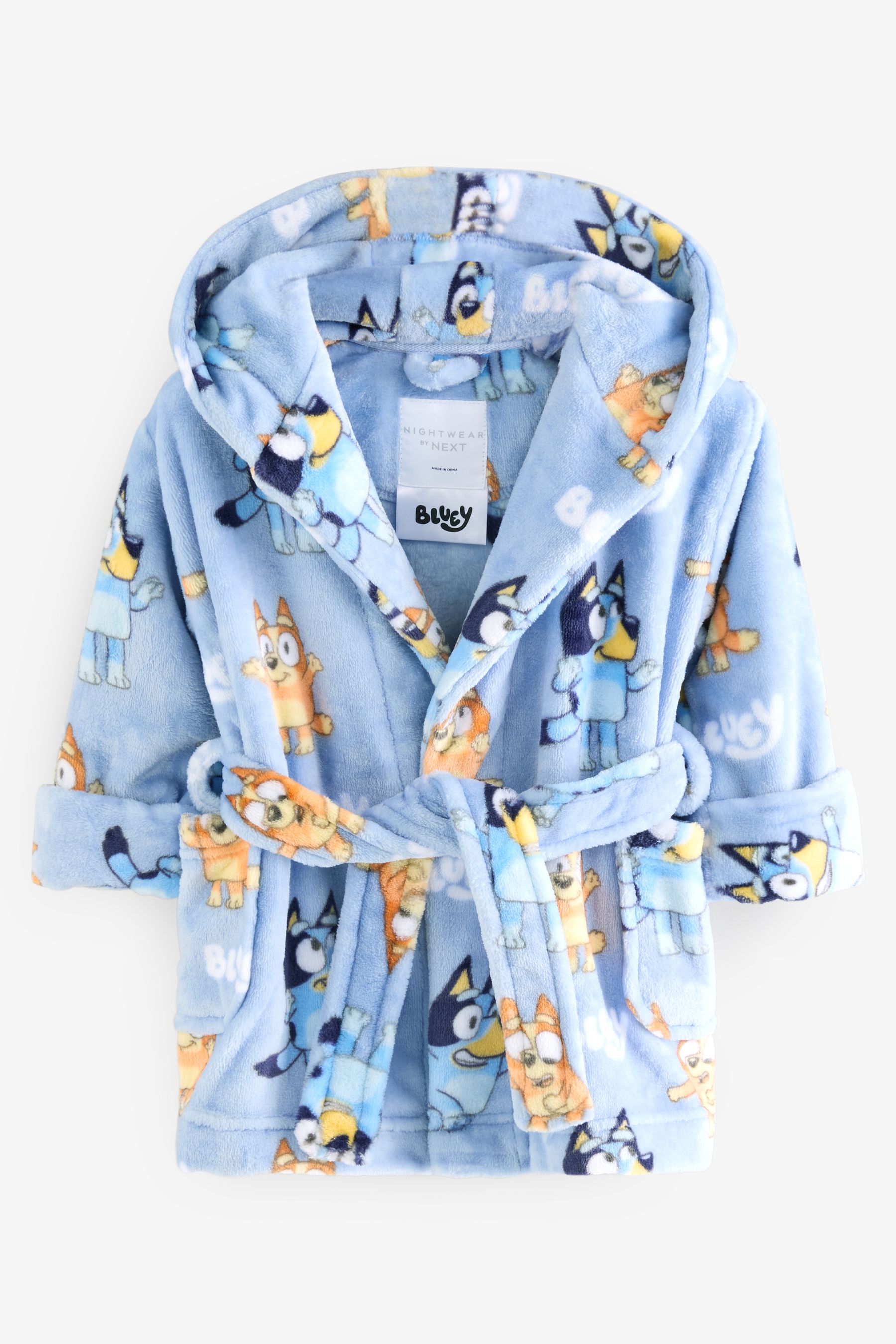 Buy Blue Bluey License Fleece Dressing Gown (9mths-8yrs) from the Next ...