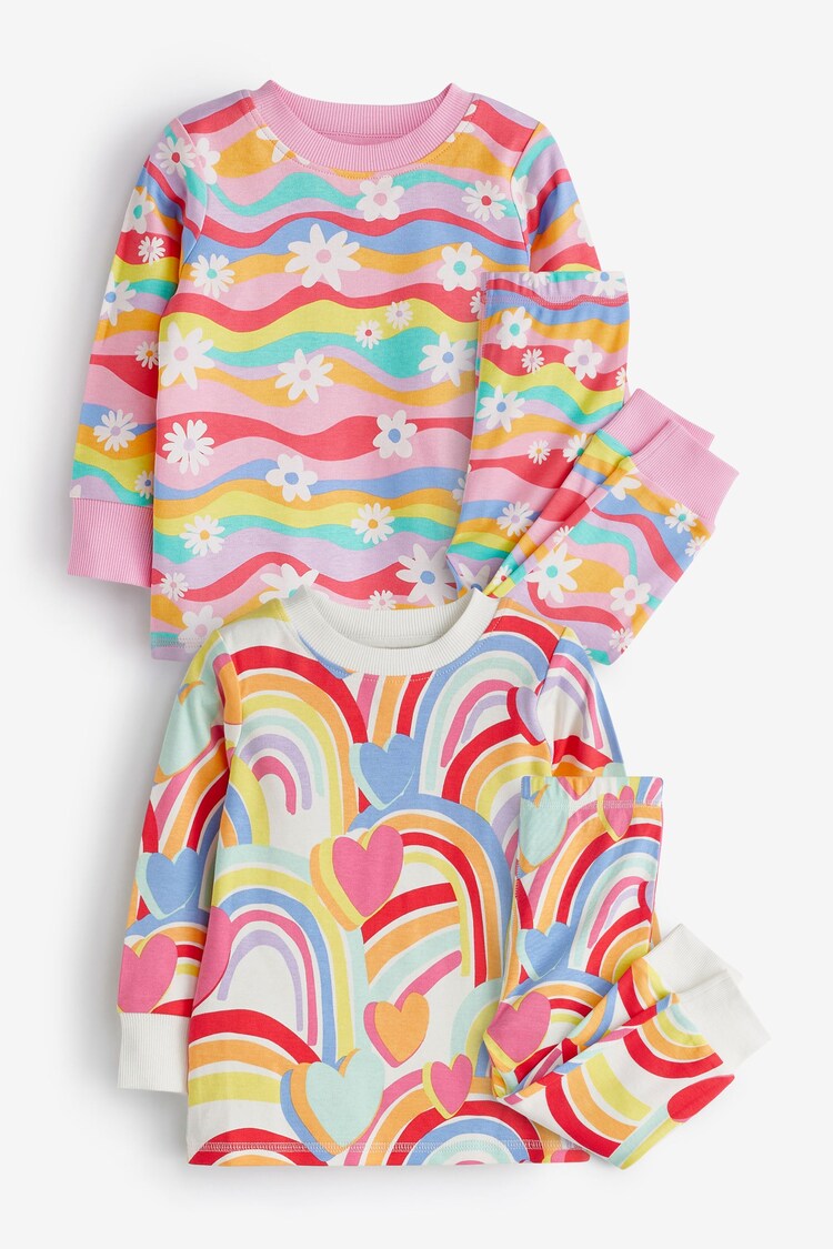 Buy Rainbow 100% Cotton Pyjamas 2 Pack (9mths-8yrs) from Next Australia