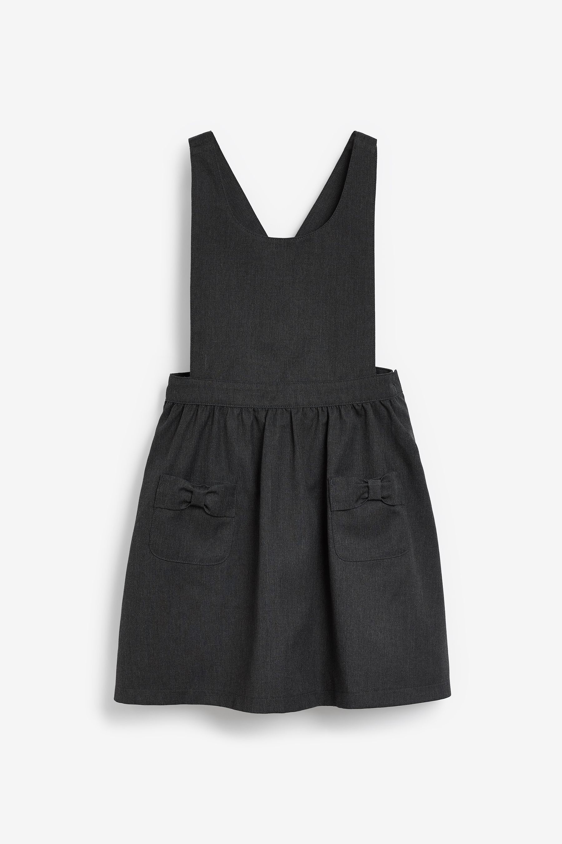 Buy Grey Bow Pocket Detail School Pinafore Dress (3-14yrs) from Next ...