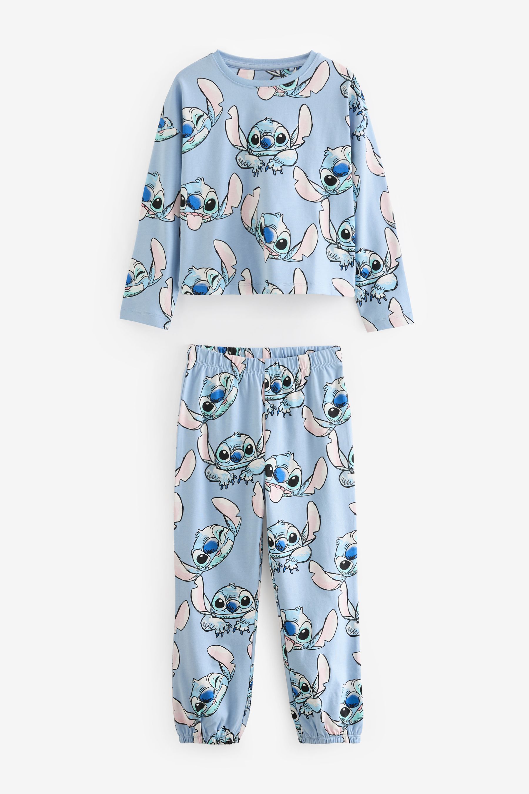 Buy Blue/ Purple Lilo and Stitch License 100% Cotton Pyjamas 2 Pack (3 ...
