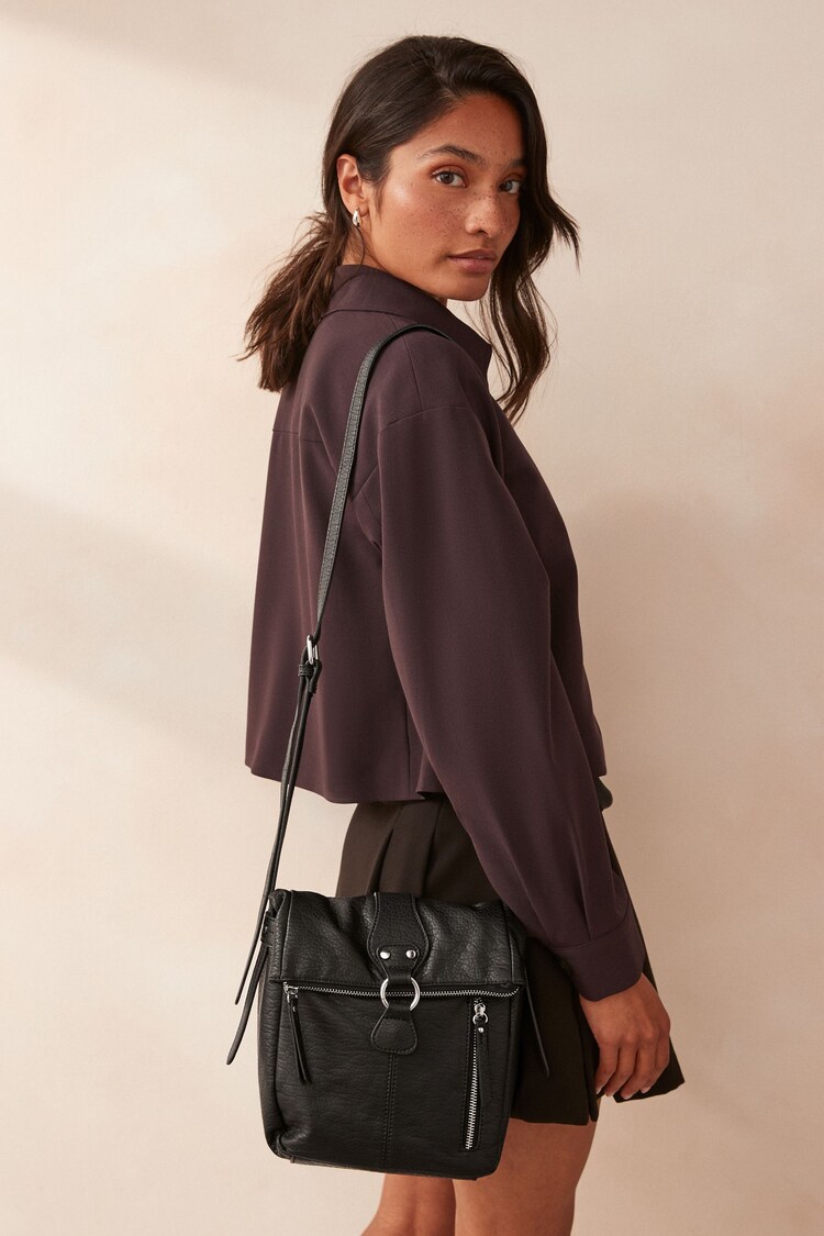 Buy Black Utility Style Messenger Bag from the Next UK online shop