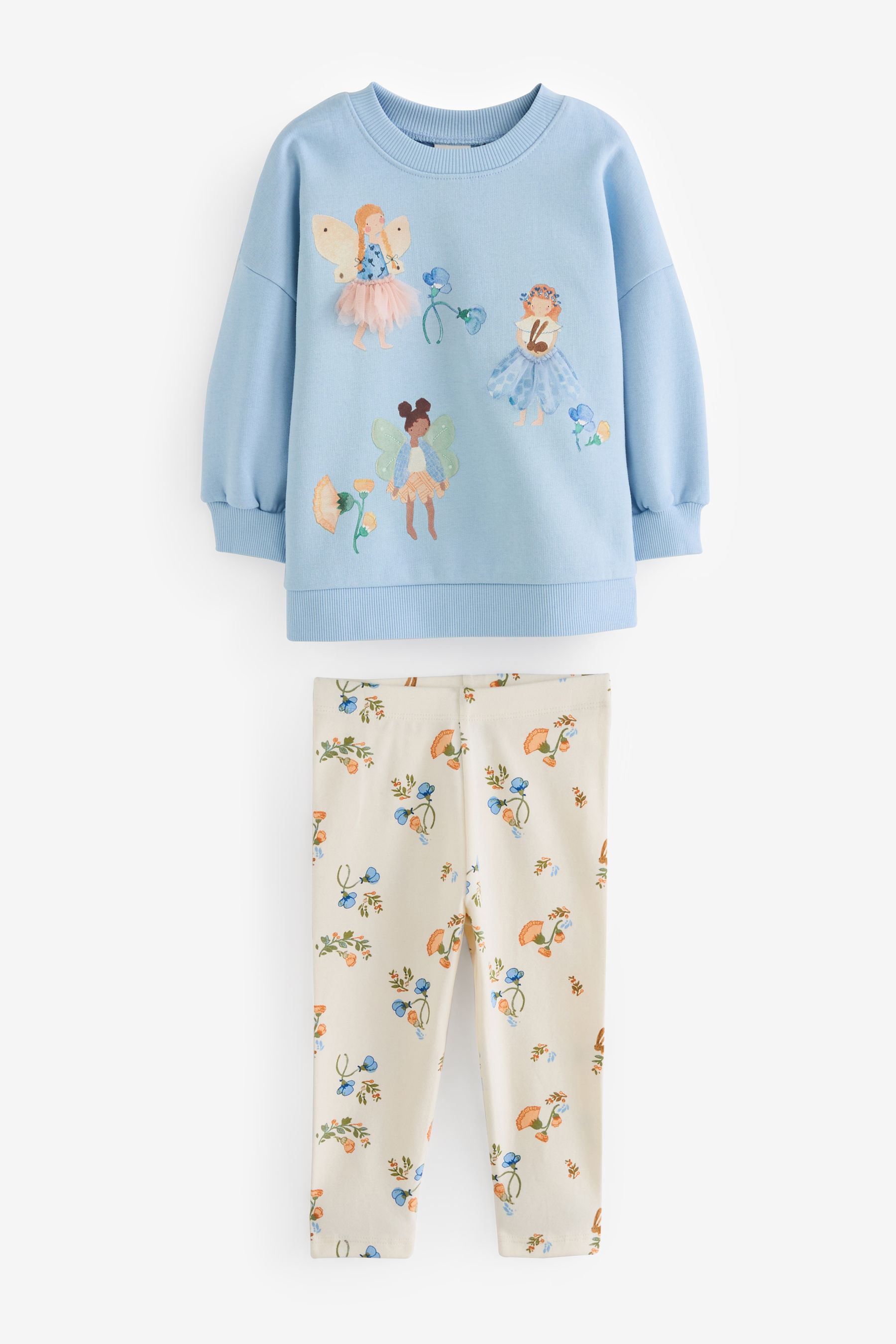 Buy Blue Relaxed Fit Sweater And Leggings Set (3mths-7yrs) from Next ...