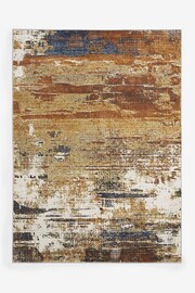 Buy Rust Brown Sunset Abstract Rug from the Next UK online shop