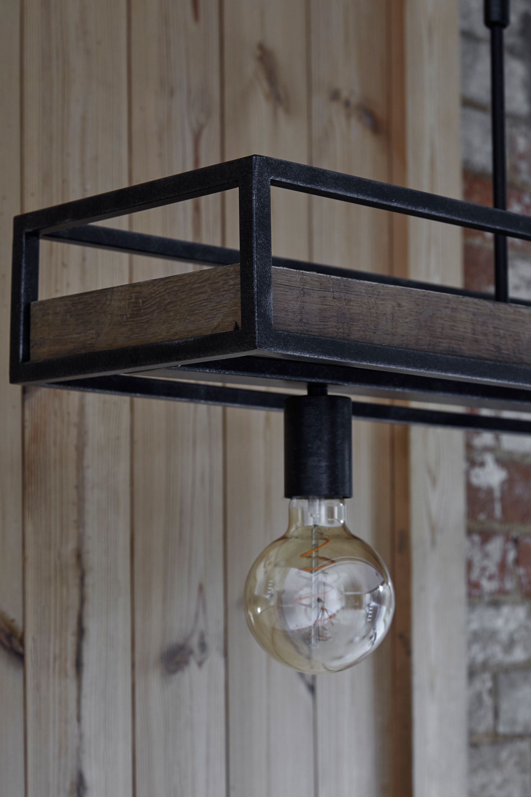 Buy Brown Bronx Shelf Linear 3 Light Pendant Ceiling Light from the ...