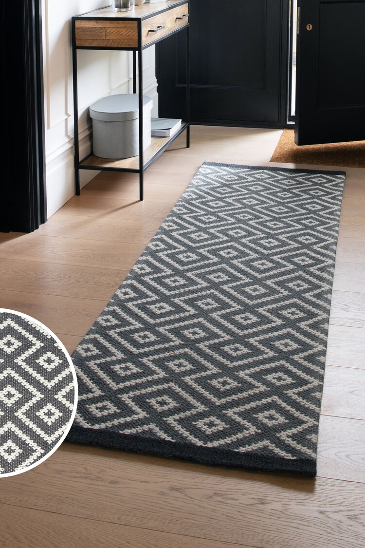 Buy Grey Geo Diamond Runner from the Next UK online shop
