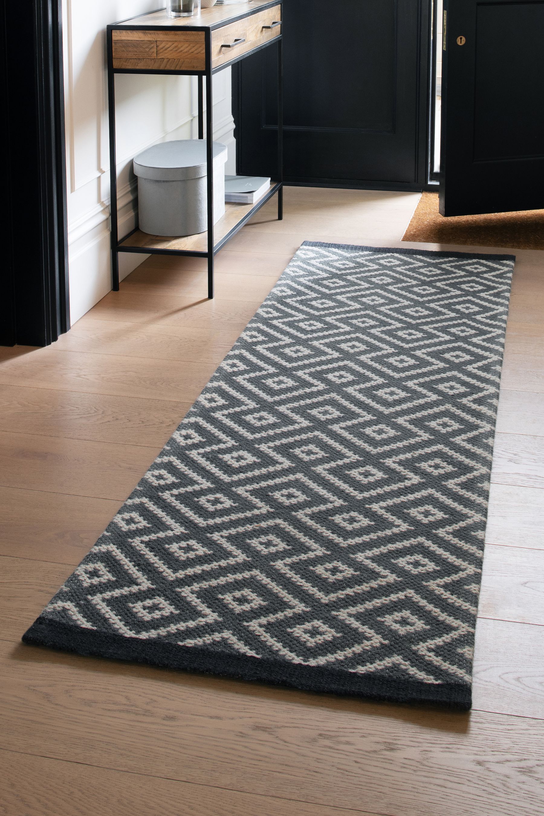 Buy Grey Geo Diamond Runner from the Next UK online shop