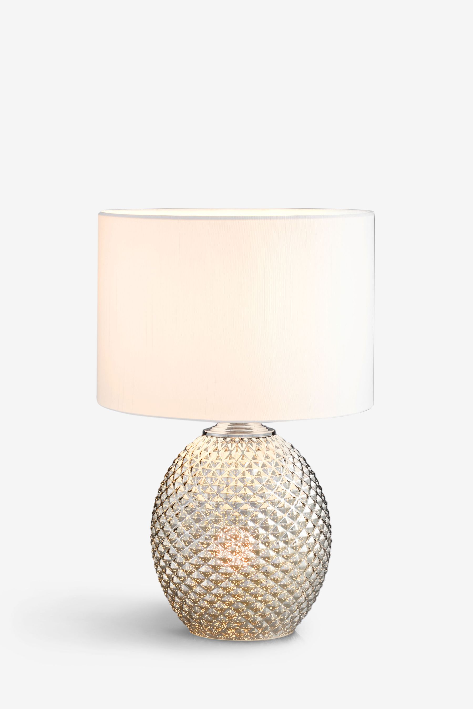 Buy Chrome Glamour Dual Light Small Table Lamp from the Next UK online shop