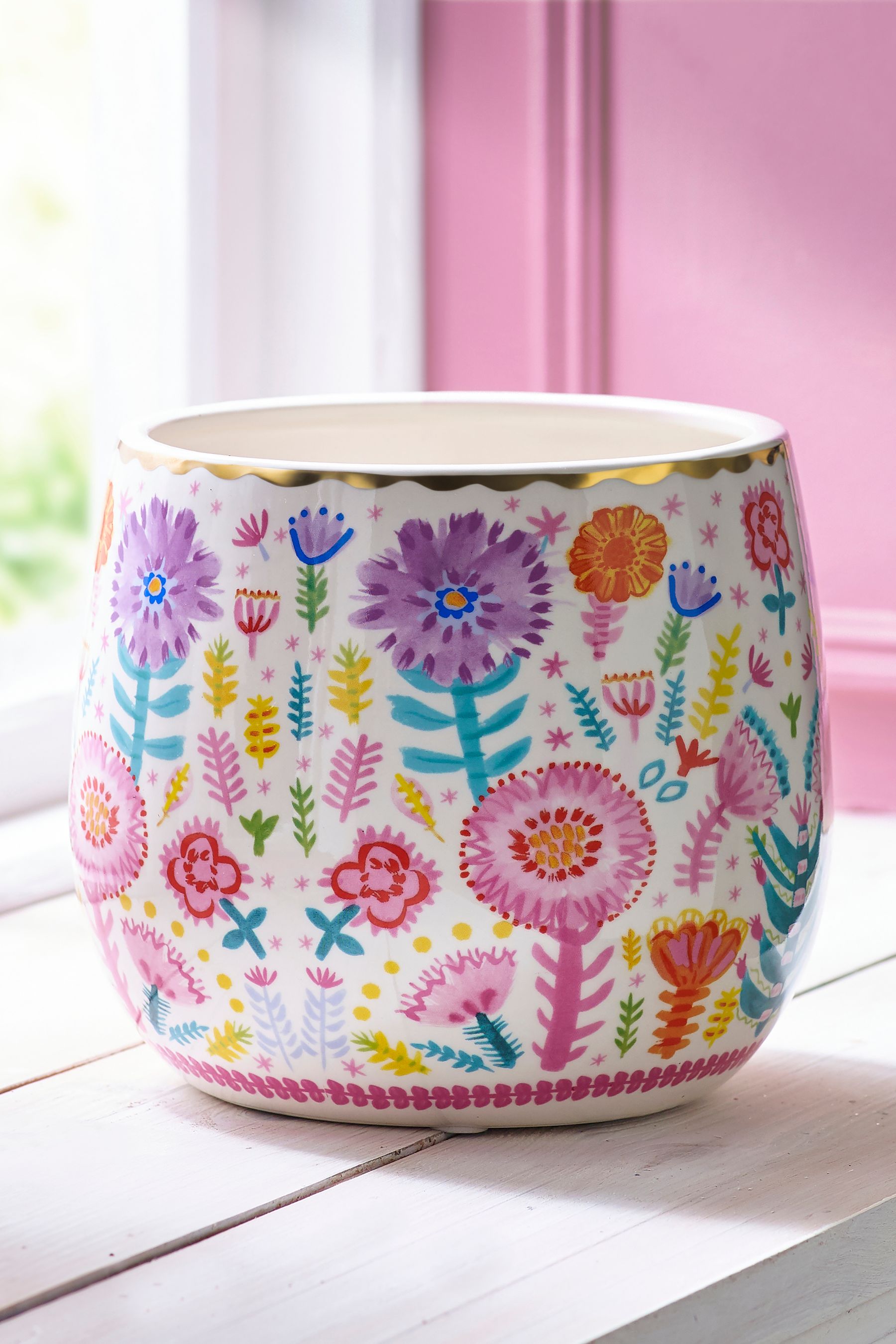 Buy Lucy Tiffney Floral Large Plant Pot from Next Ireland