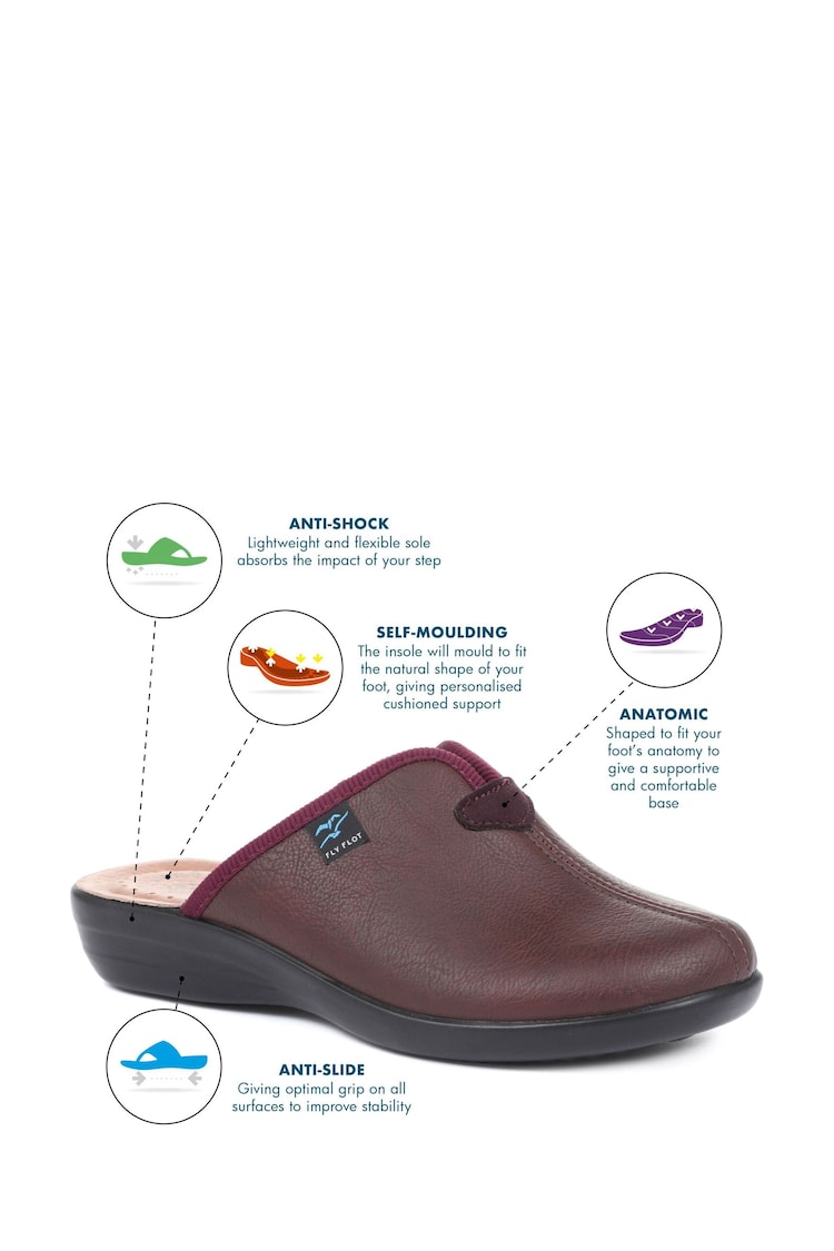 Buy Fly Flot Purple Ladies Wide Fit Anatomic Clogs from the Next UK ...