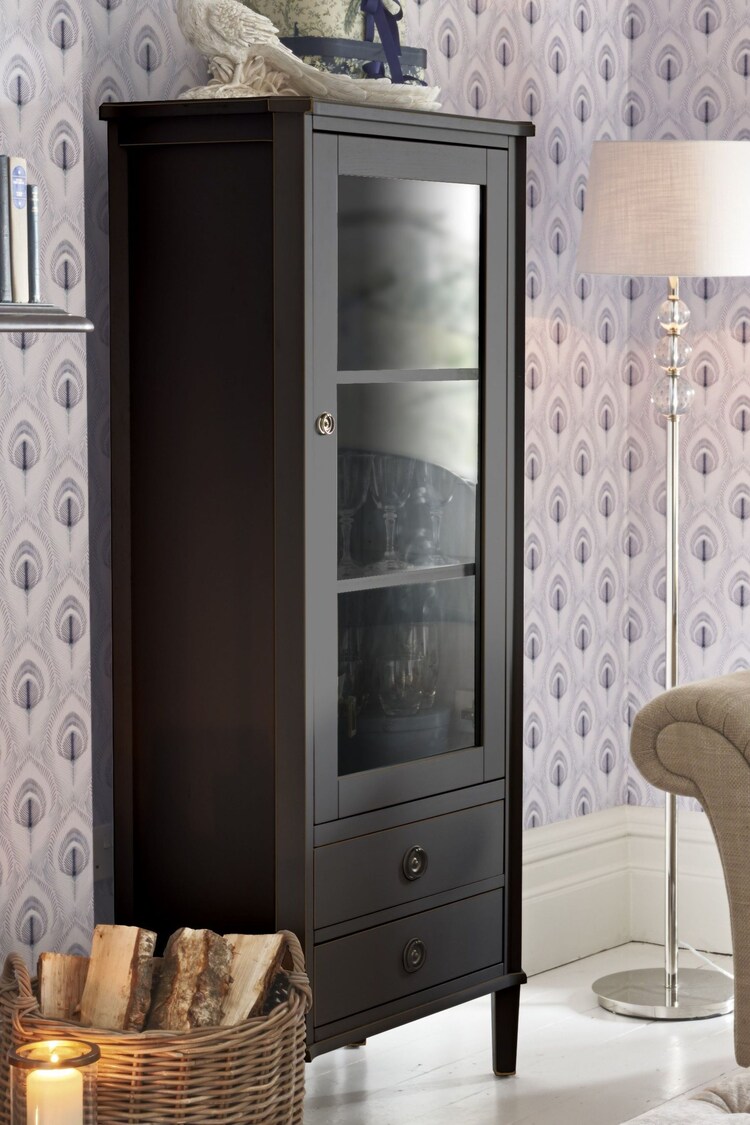 Buy Laura Ashley Black Henshaw 1 Door 2 Drawer Display Unit from the ...