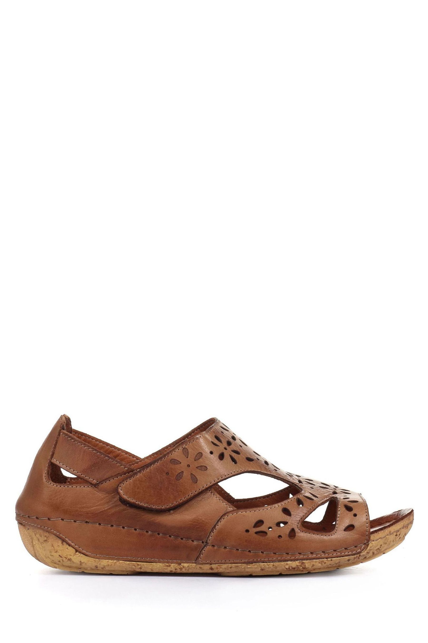 Buy Pavers Tan Ladies Leather Wide Fit Sandals from Next Australia