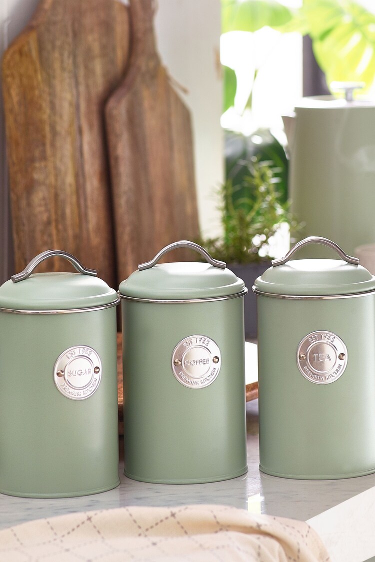 Buy Set of 3 Sage Green Badge Storage Tins from the Next UK online shop