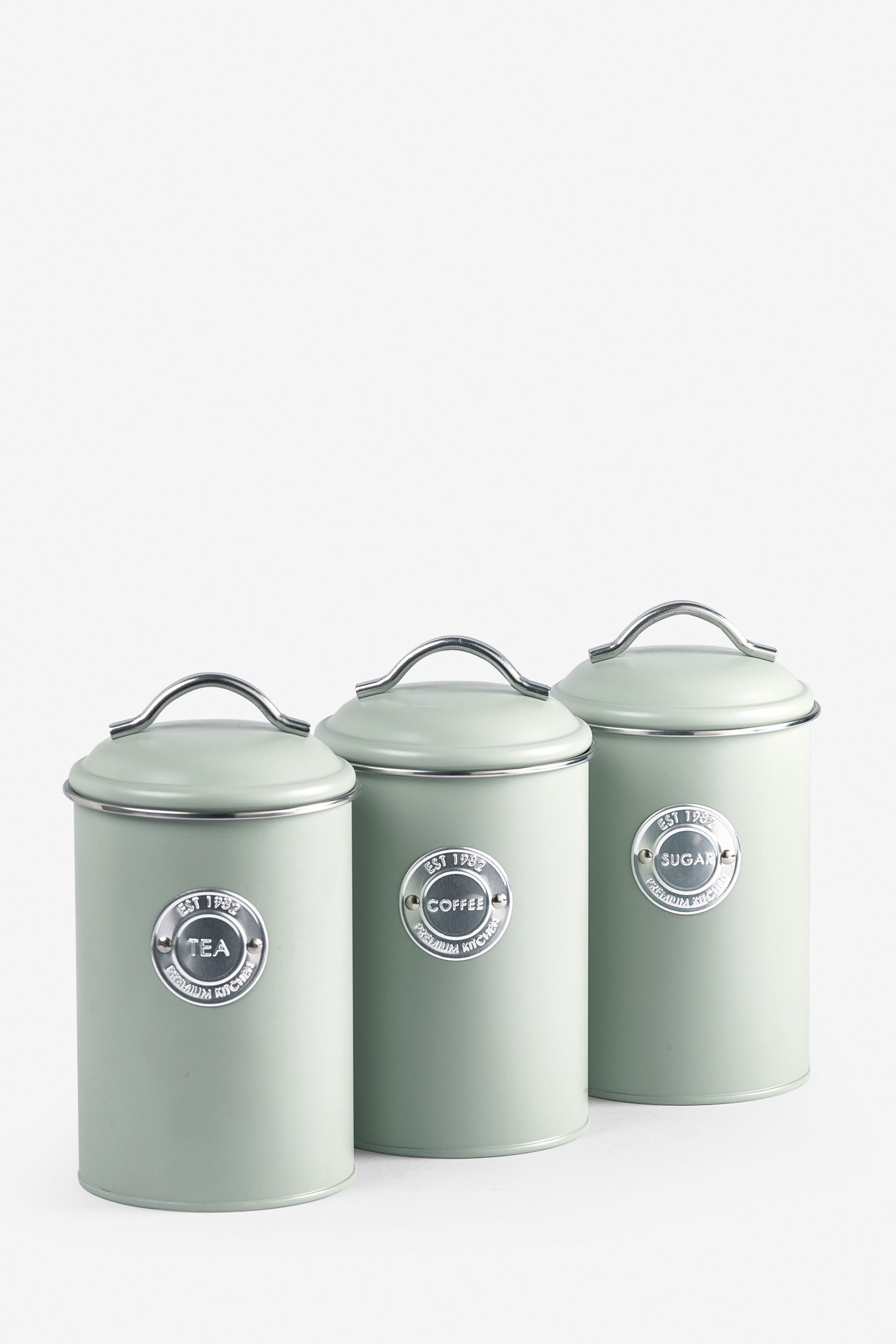 Buy Set of 3 Sage Green Badge Storage Tins from the Next UK online shop