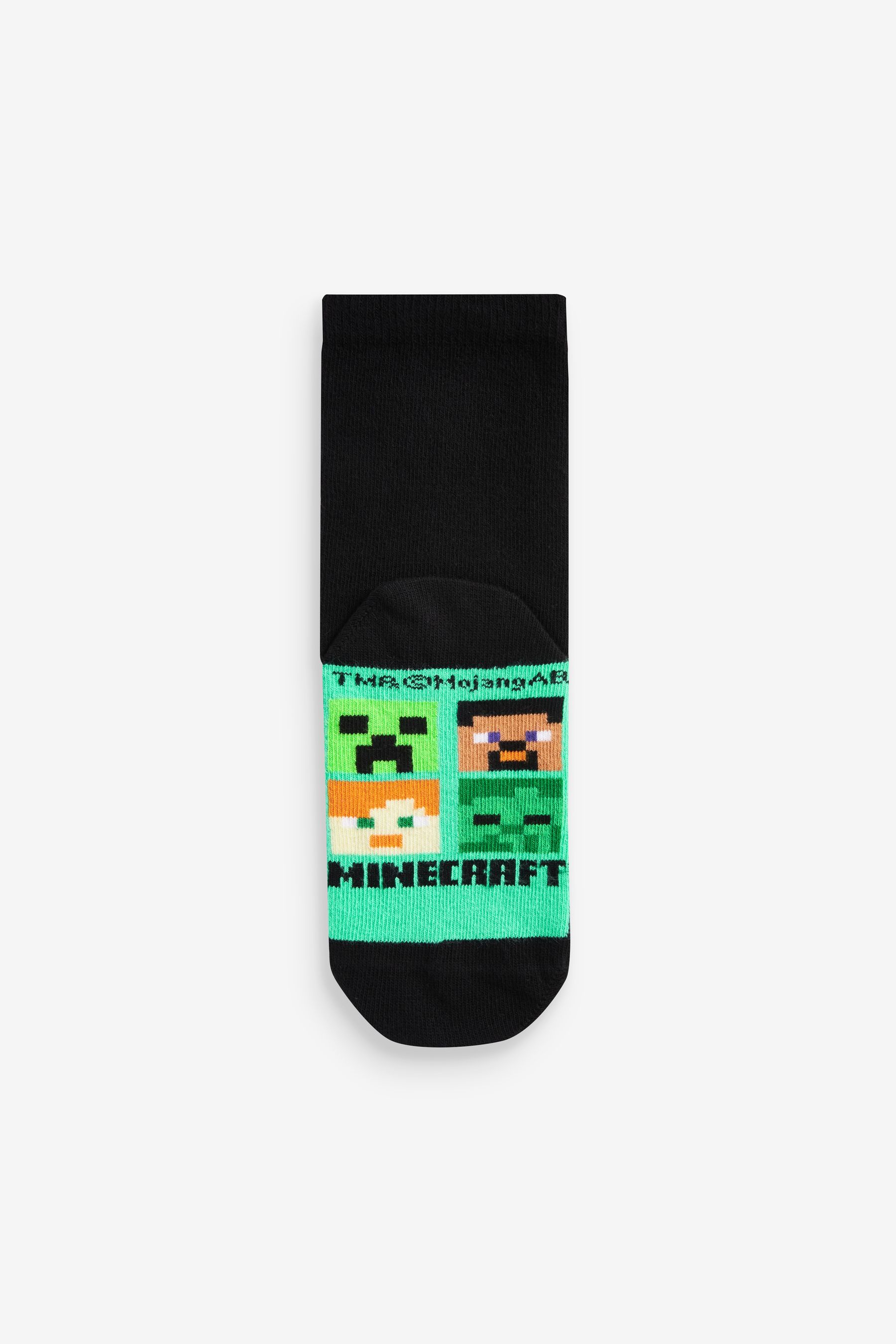 Buy Minecraft Black 5 Pack Cotton Rich Socks from Next Australia