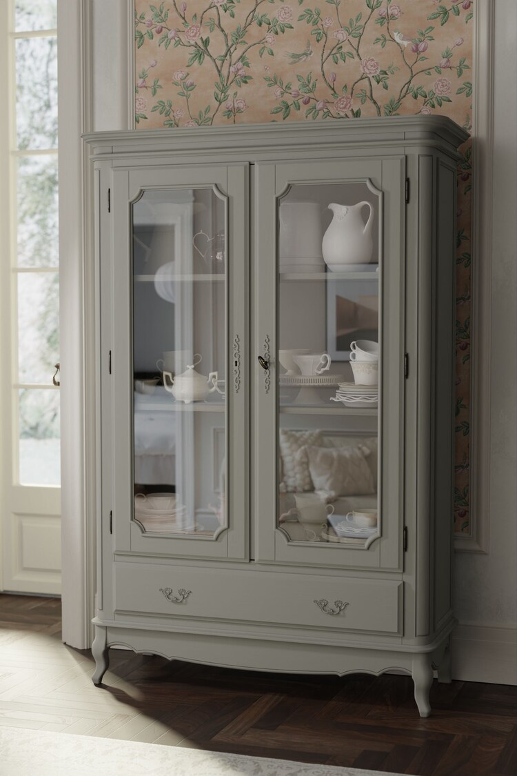 Buy Laura Ashley Dove Grey Provencale 2 Door 1 Drawer Display Unit from ...