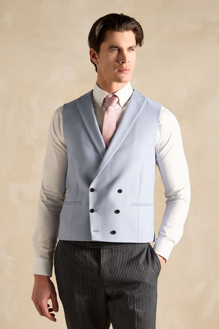 Buy Joules Light Blue Morning Suit Waistcoat from the Next UK online shop