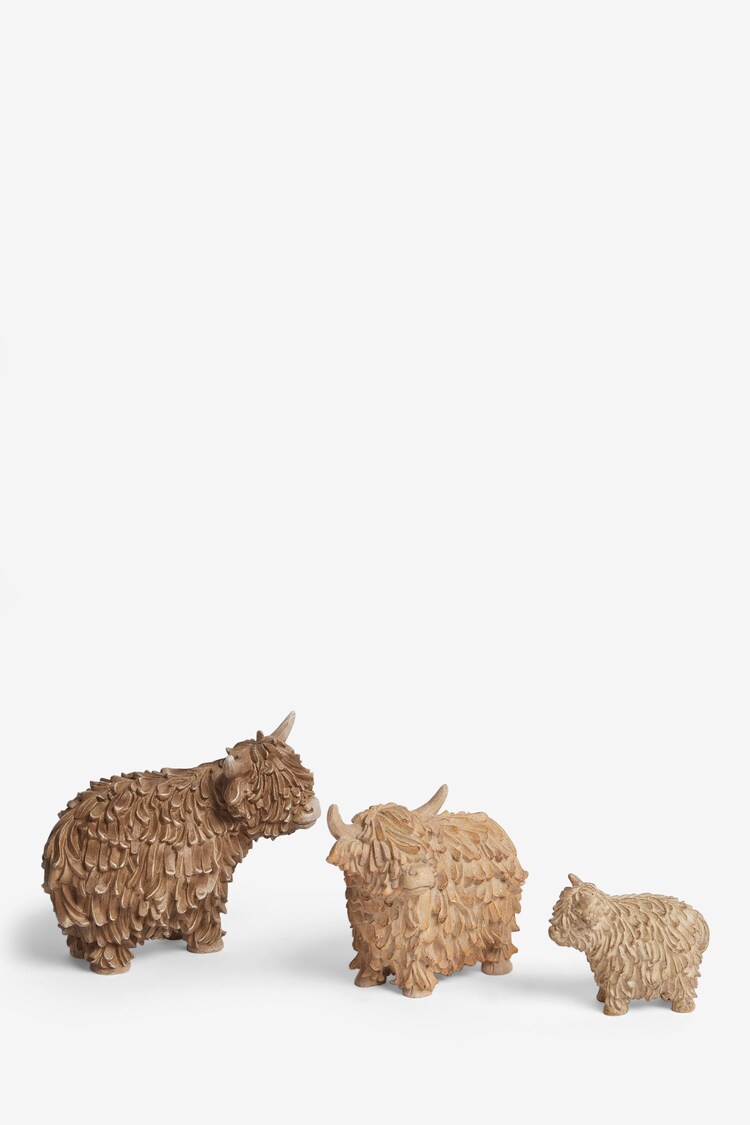 Buy Brown Hamish the Highland Set of 3 Ornaments Cow from the Next UK ...