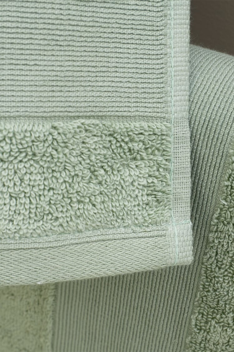Buy Catherine Lansfield 6 Piece Green 100% Cotton Anti-Bacterial Towel ...