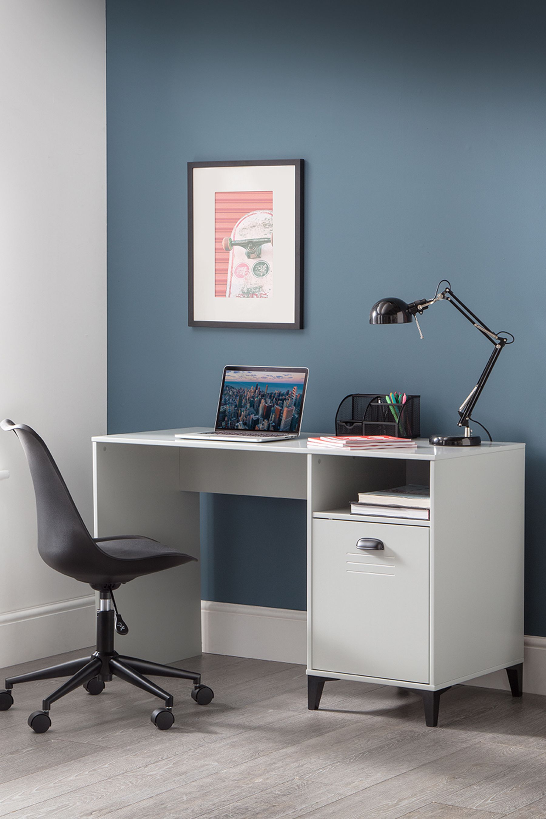 Buy Julian Bowen Grey Lakers Locker Storage Desk from the Next UK ...