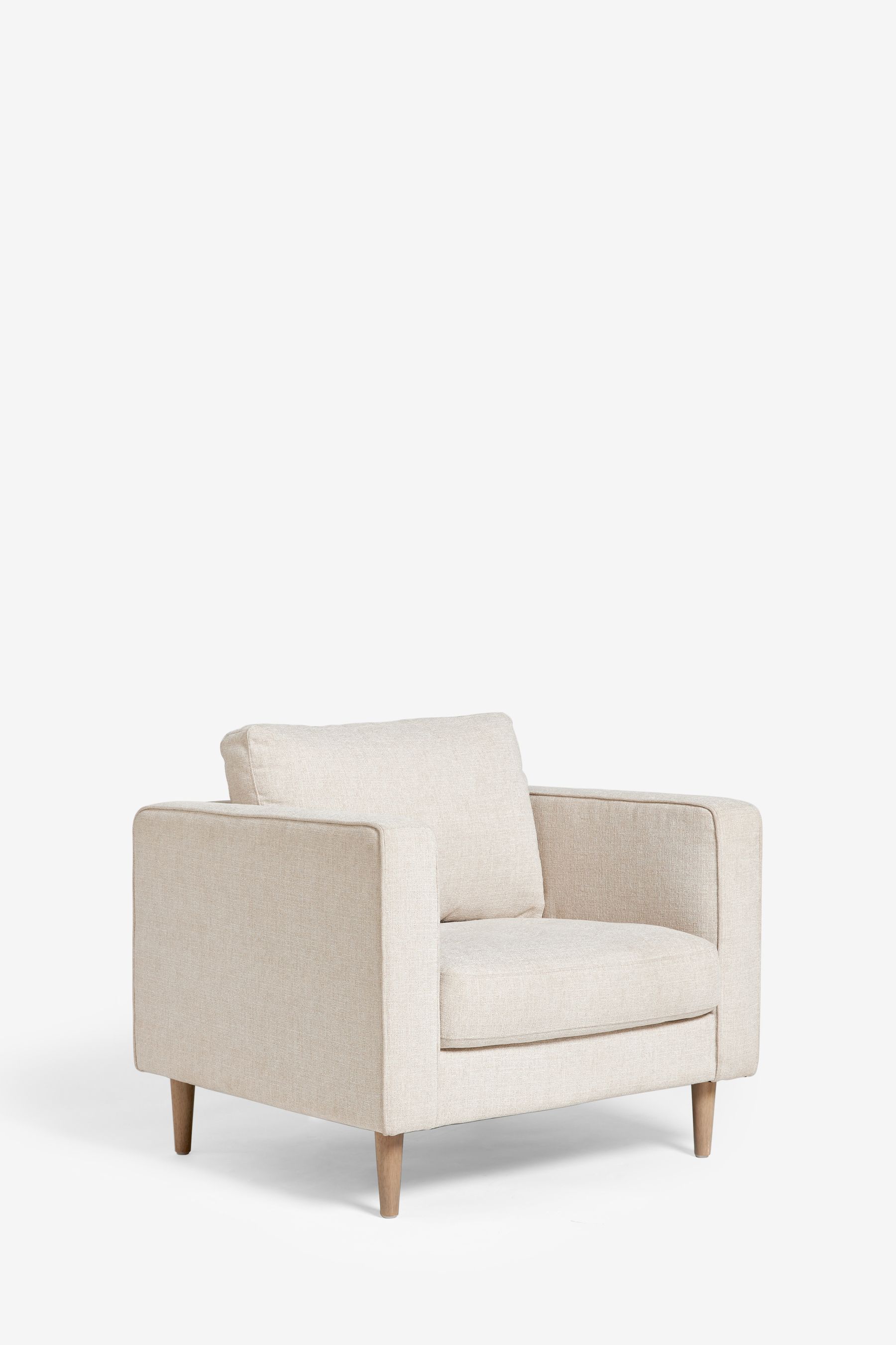 Buy Tweedy Plain Light Natural Houghton Slim Arm Chair from the Next UK ...