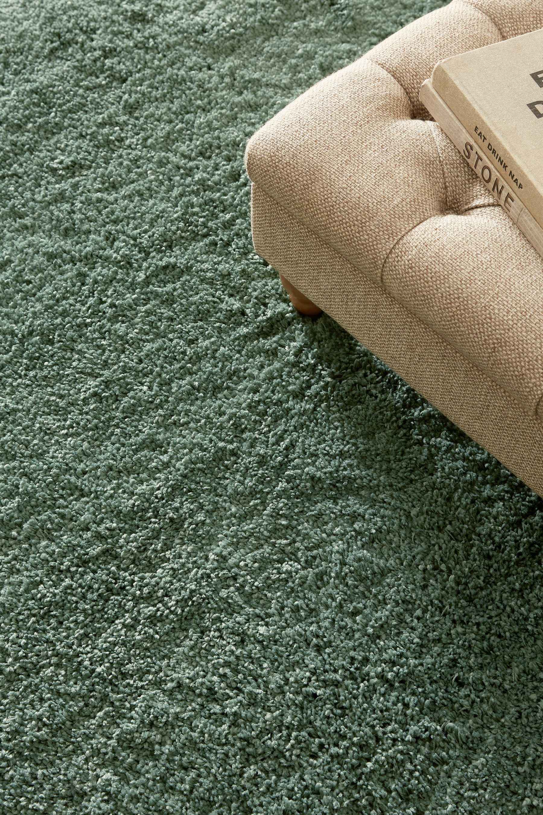 Buy Dark Green Premium Cosy Shaggy Rug from the Next UK online shop