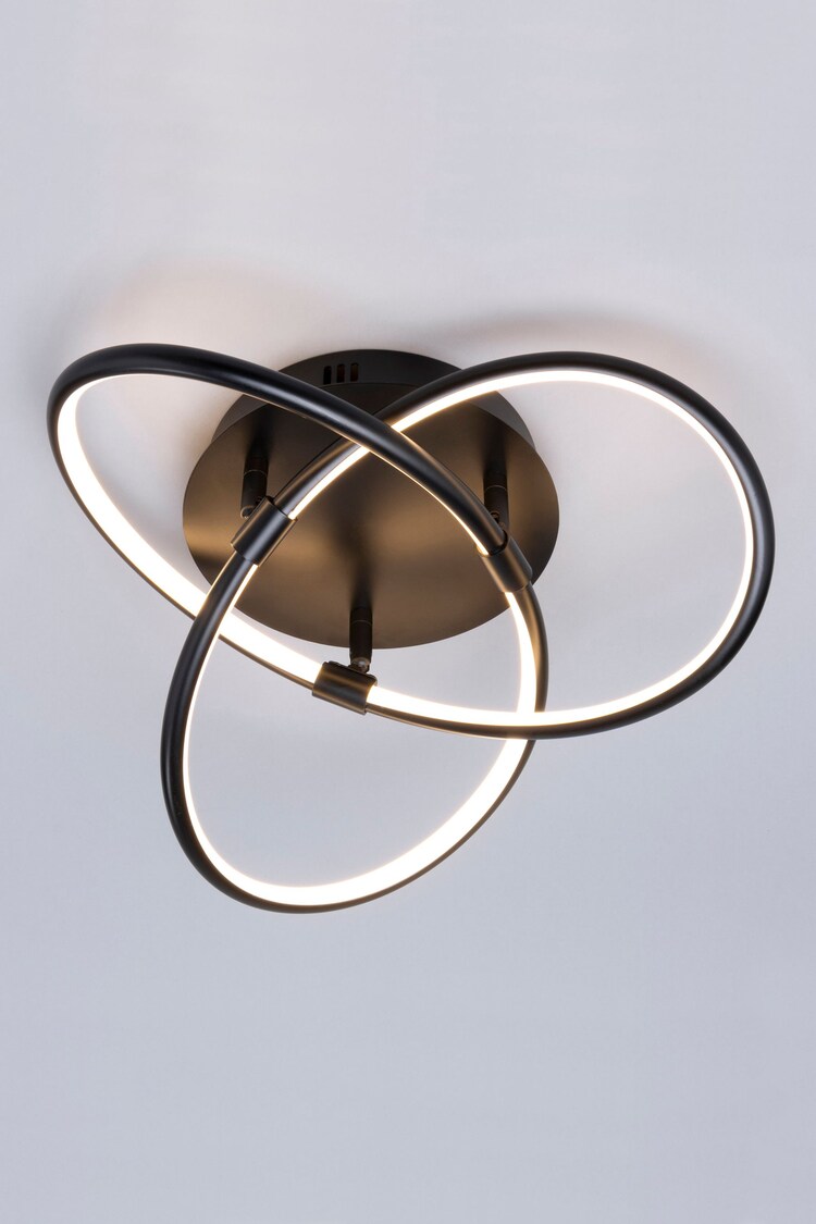 Buy BHS Black Eero LED Knotted Flush Ceiling Light from the Next UK ...