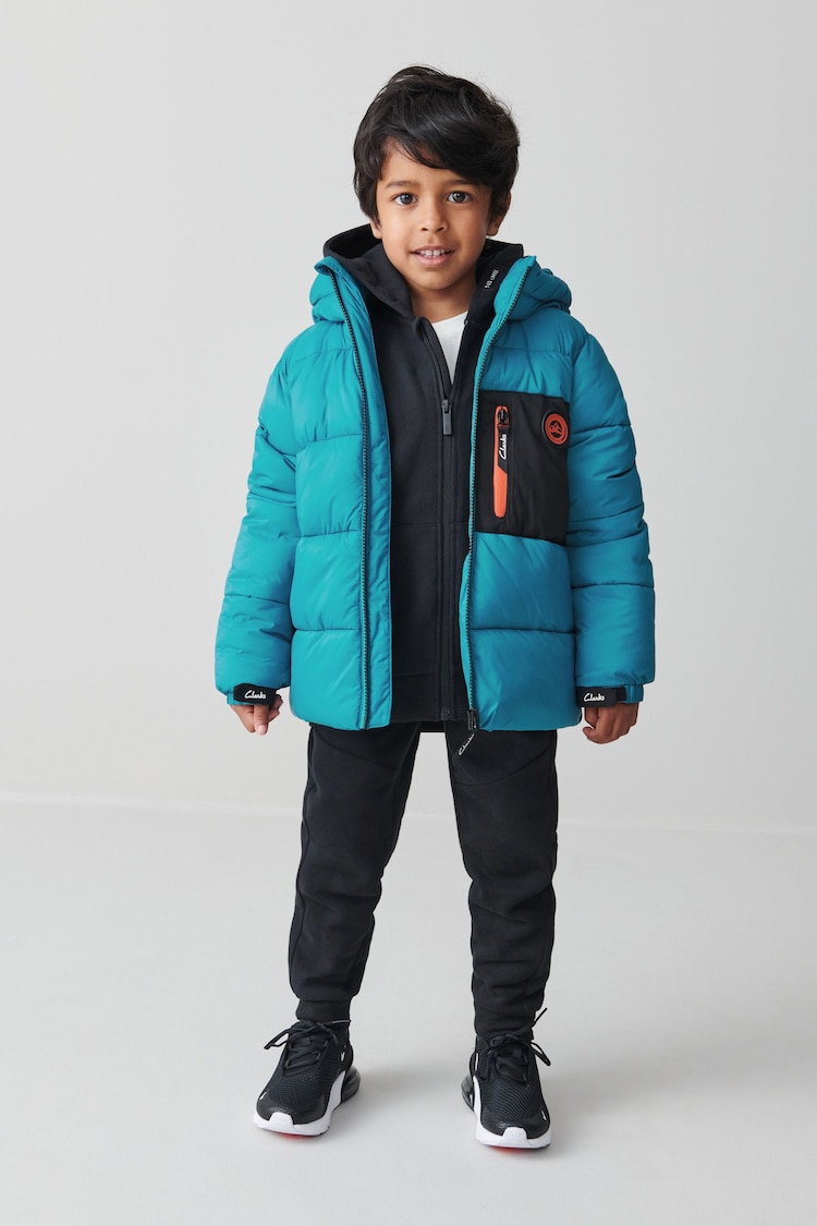 Buy Clarks Teal Blue Boys Water Resistant Puffer Coat from the Next UK ...
