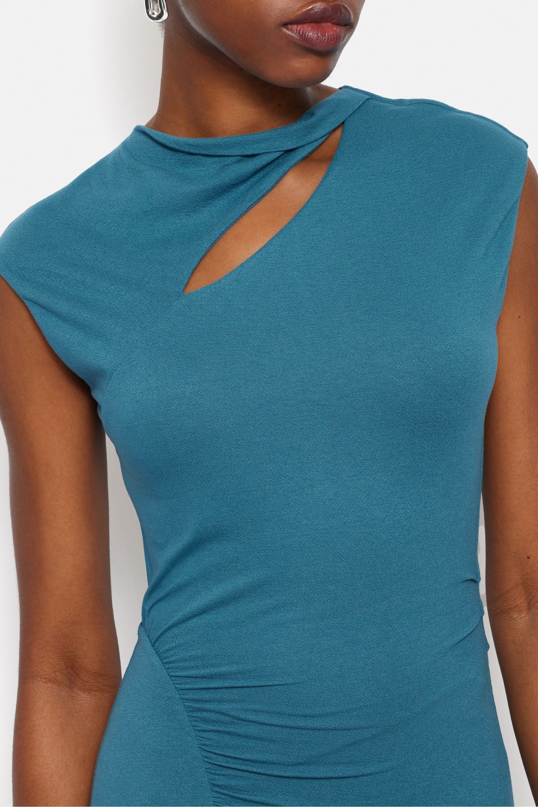 Buy Jigsaw Blue Slash Neck Dress from the Next UK online shop