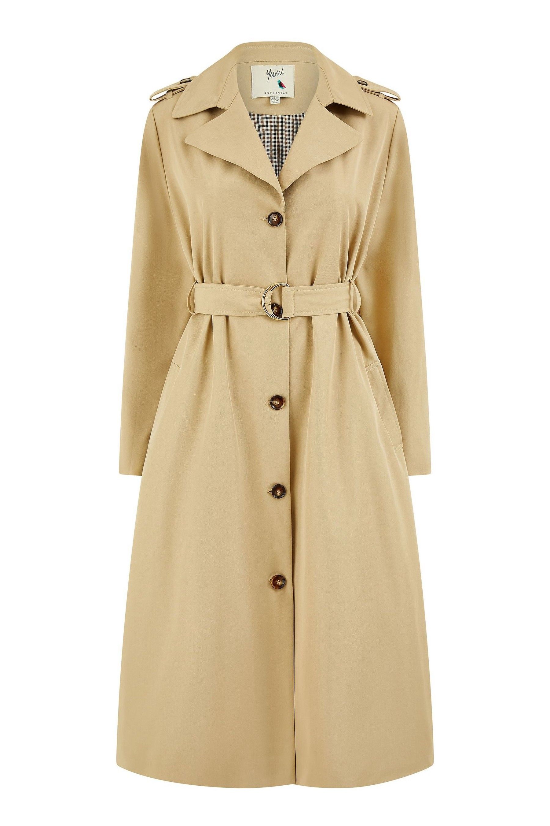 Buy Yumi Brown Belted Long Trench Coat With Belt from the Next UK ...